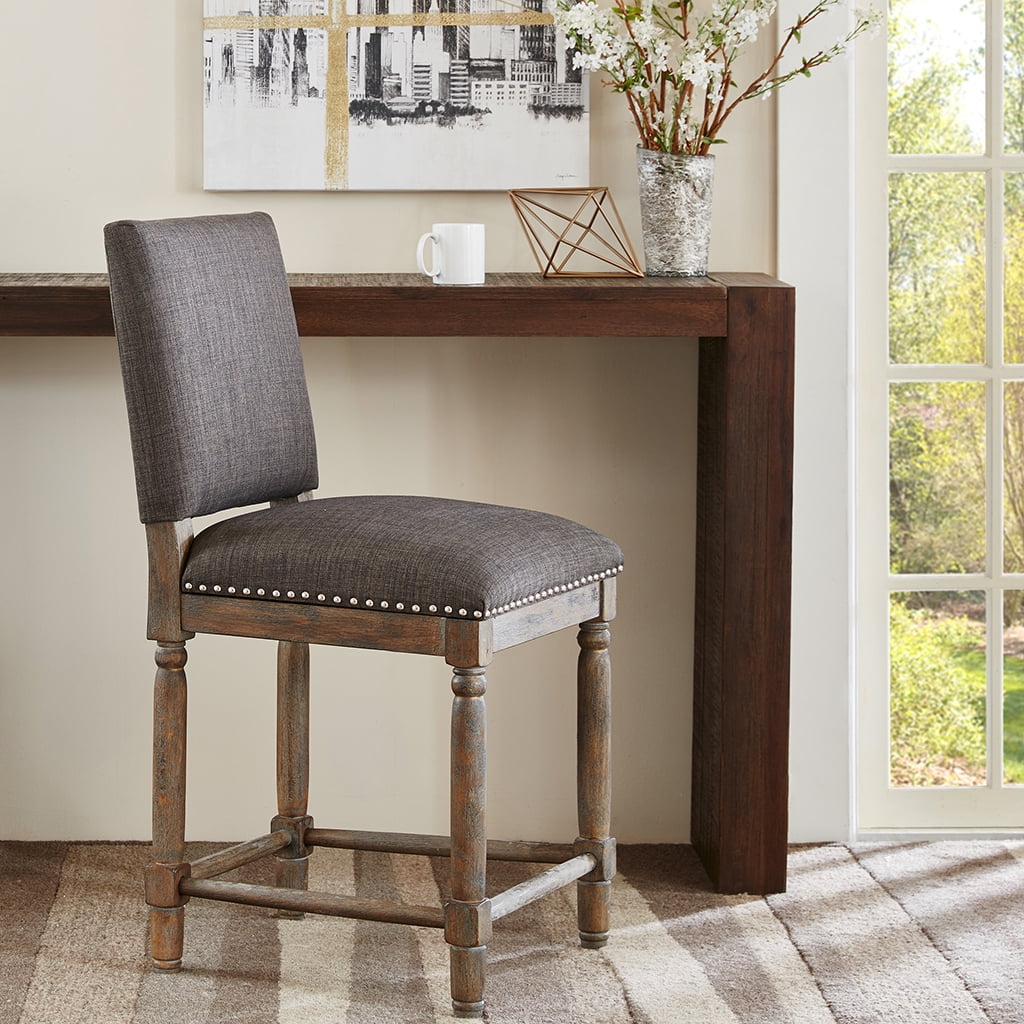 Modern 40" Counter Height Barstool, Upholstered Counter Stool, Fabric ...