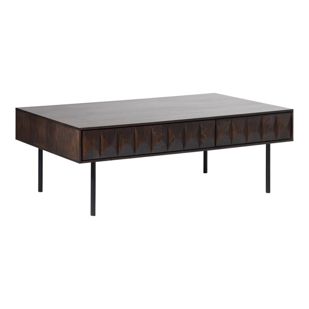 Modern 46-inch Wide 2-Drawer Coffee Table - Espresso Oak - Walmart.com
