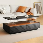 Uforic LED Lift Top Coffee Table, Modern Living Room Tables with 4 ...