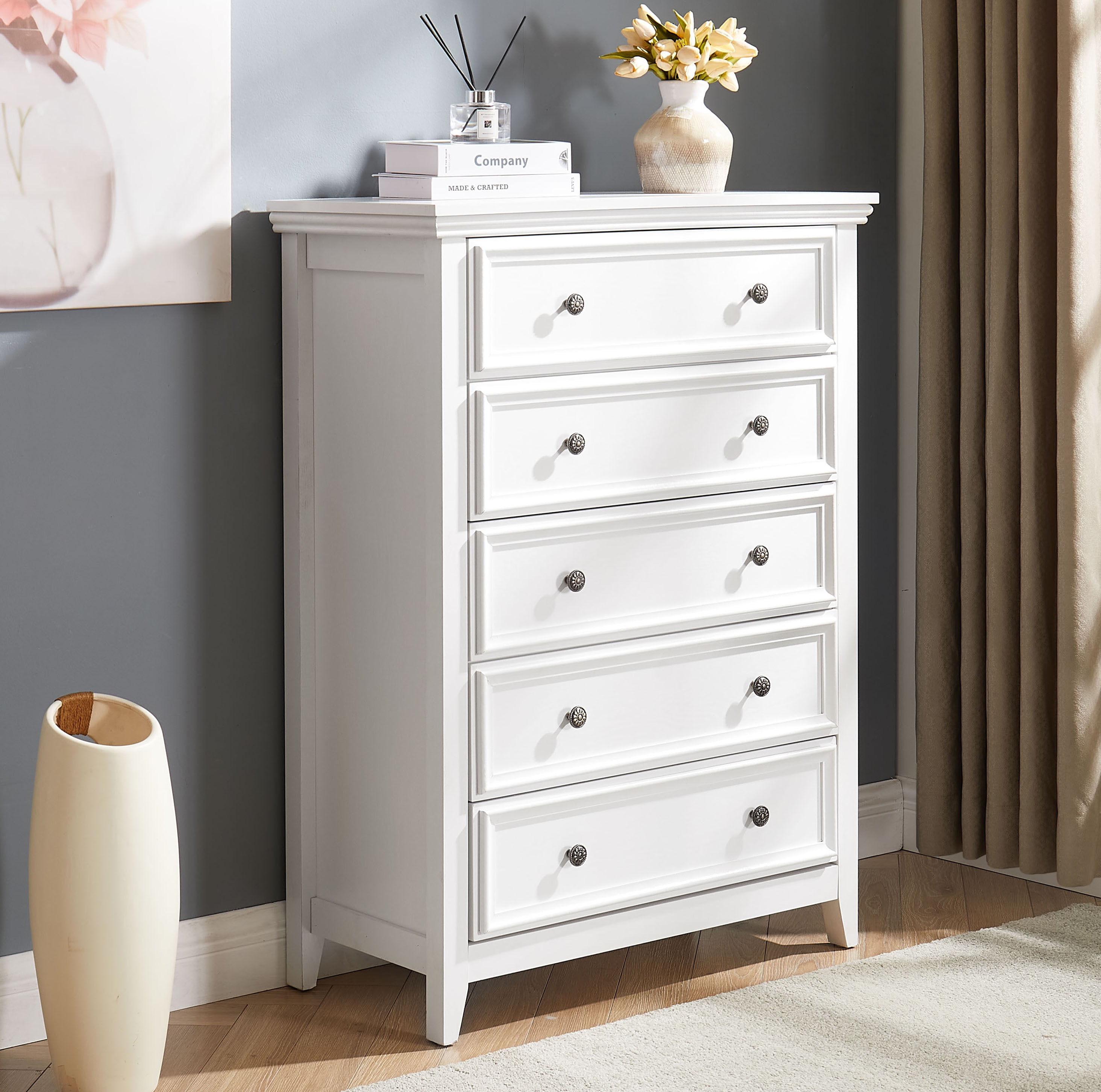 Modern 5 Drawers Dresser 5 Drawers Cabinet,Chest of Drawers Closet ...