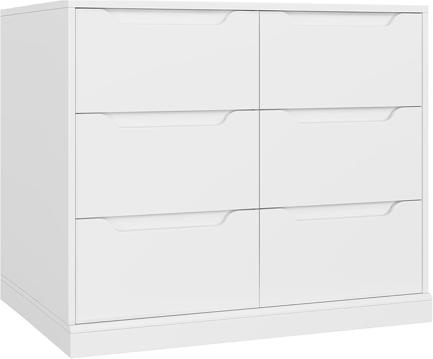 Modern 6 Drawer Dresser for Bedroom, Double Chest of Drawers with ...