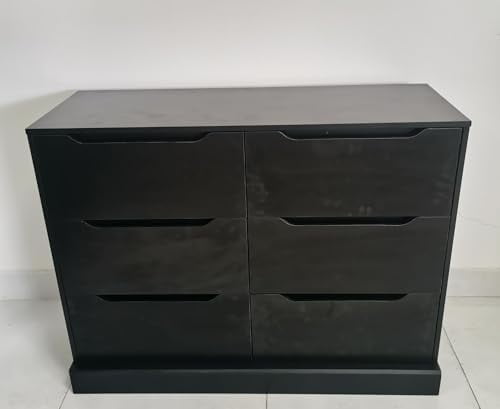 Modern 6 Drawer Dresser for Bedroom, Double Chest of Drawers with ...