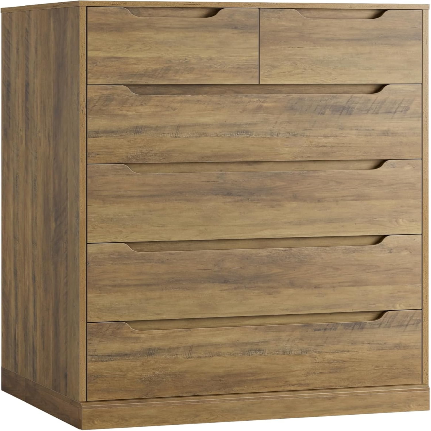 Modern 6 Drawer Dresser for Bedroom Tall Chest of Drawers with Storage ...