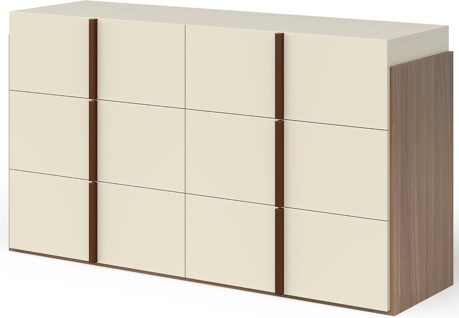 Modern 6-Drawer Dressers, Wide 54" Bedroom Chest of Drawers with Wood ...
