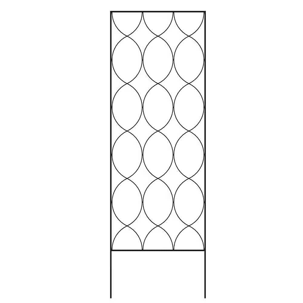 Modern 6-Ft Outdoor Metal Garden Trellis with Black Powder Coated ...