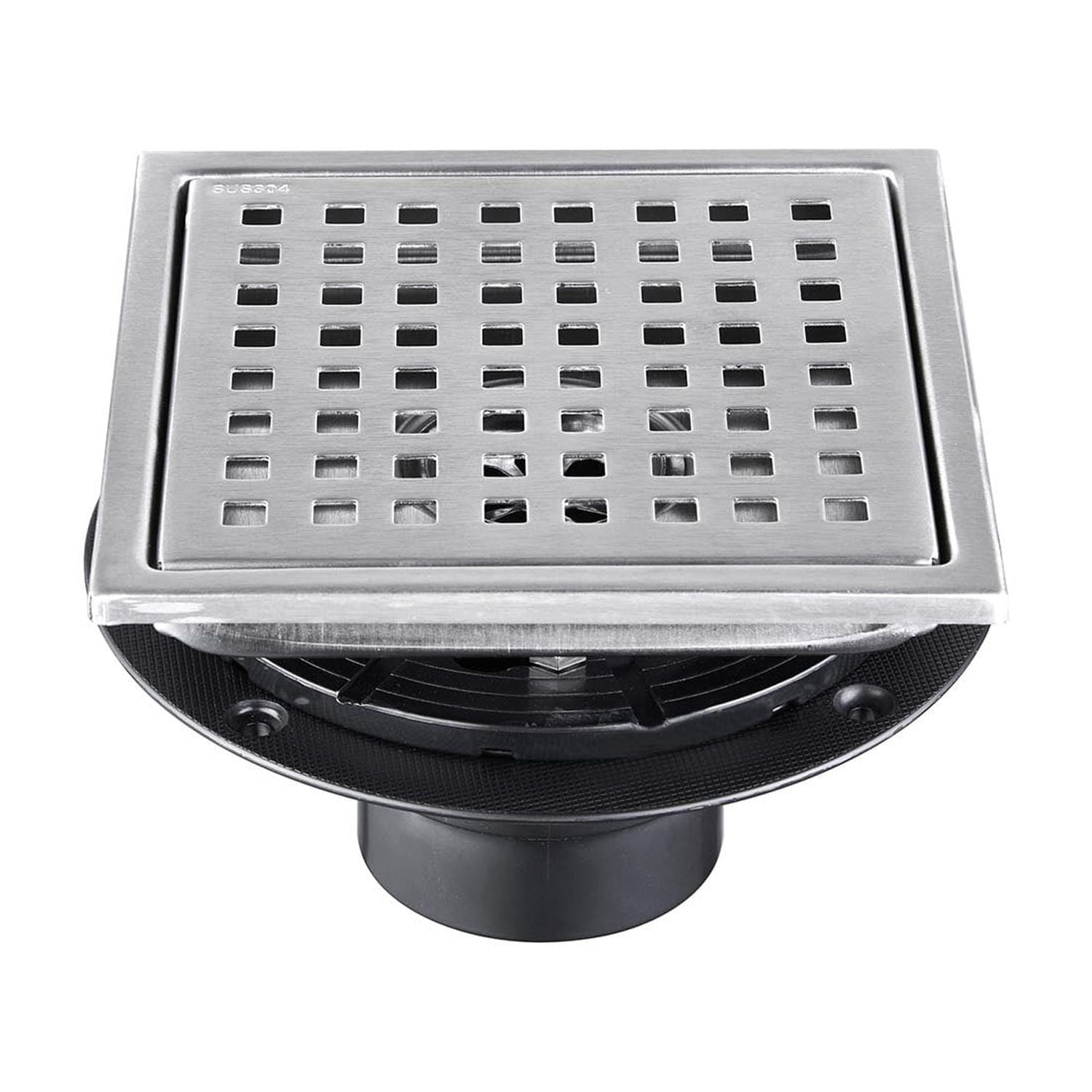 Modern 6-Inch Stainless Steel Grid Shower Floor Drain for a ...