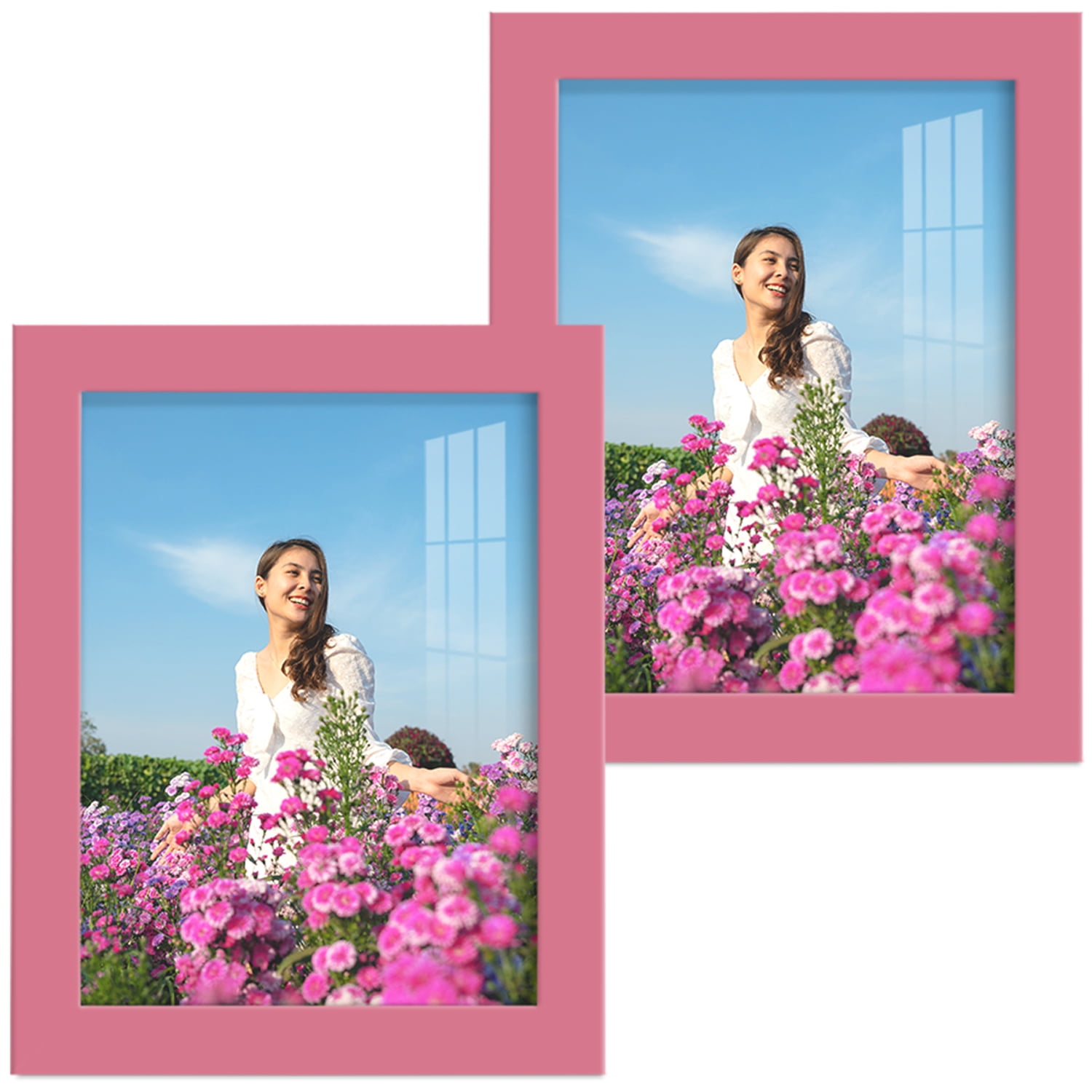 Wexford Home Modern 6x8 Hot Pink Wooden Picture Frame Set of 2 for Wall ...