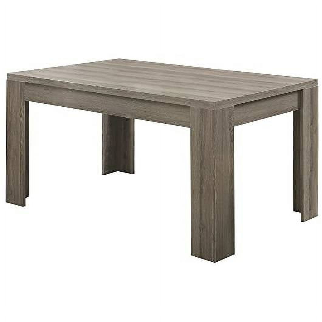 Modern 60 x 36 inch Dark Taupe Rectangular Dining Table - Walmart.com