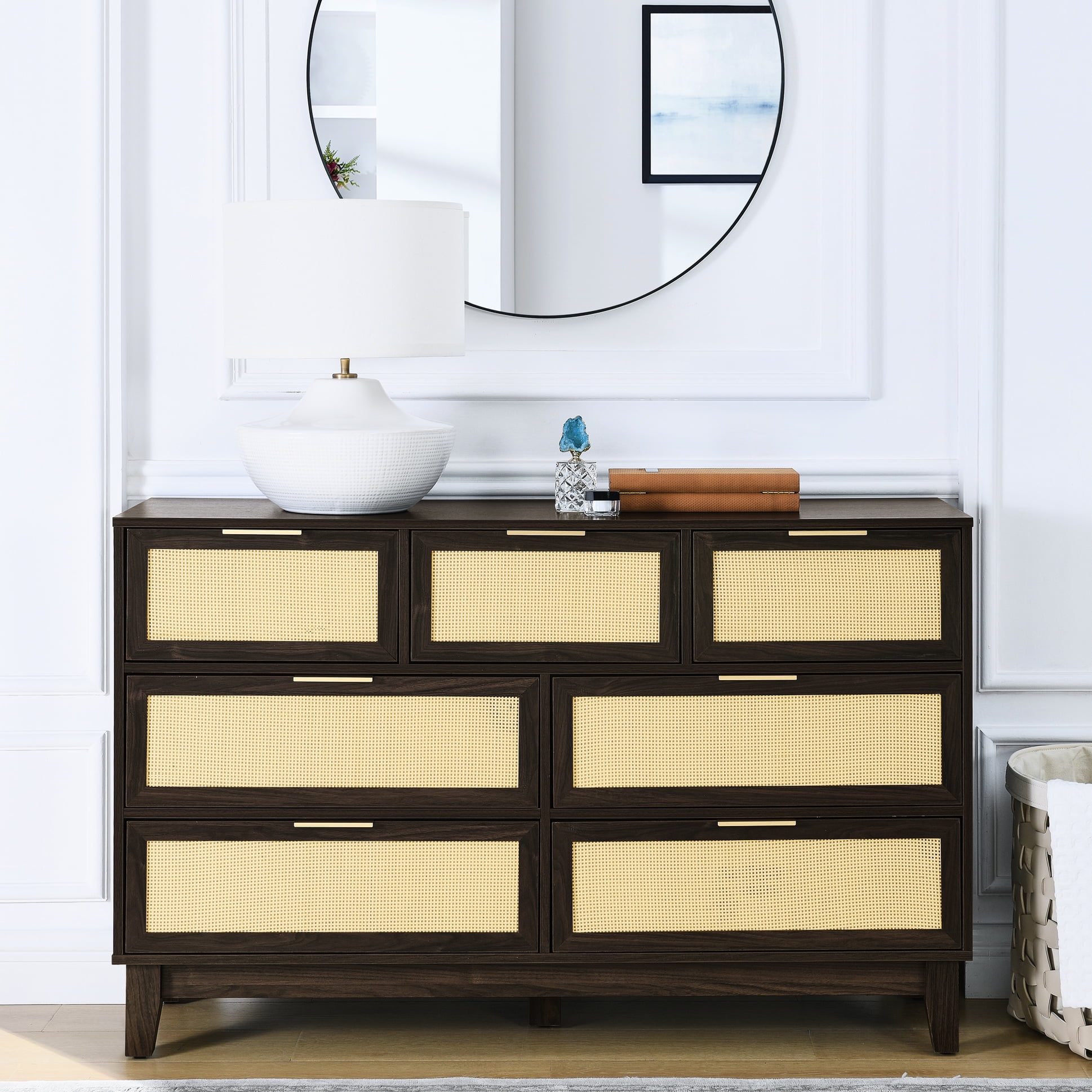 Modern 7 Drawer Dresser - Ample Storage For Bedroom And Hallway Drawers ...