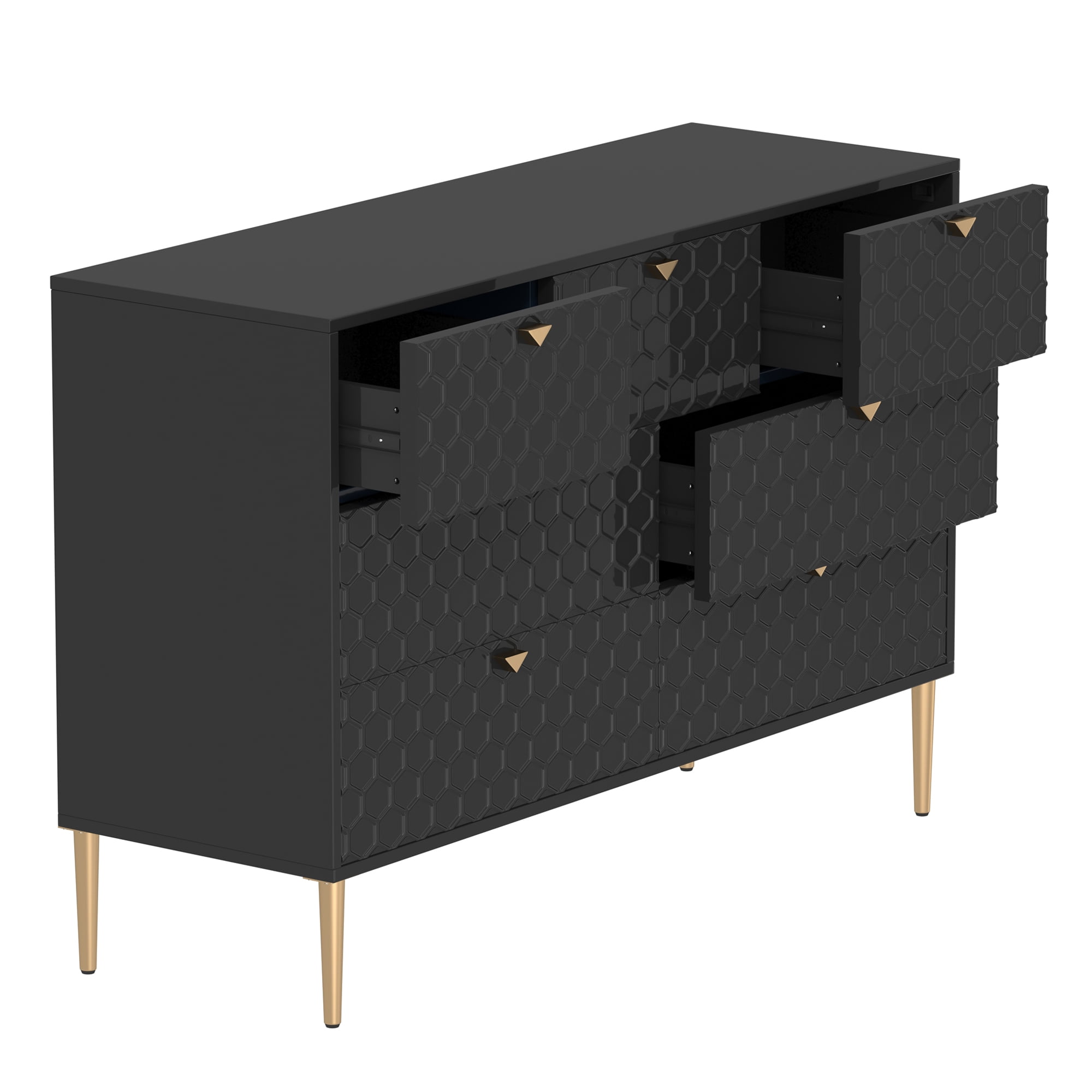 Modern 7-Drawer Storage Cabinet: Solid Wood Organizer for Bedroom ...