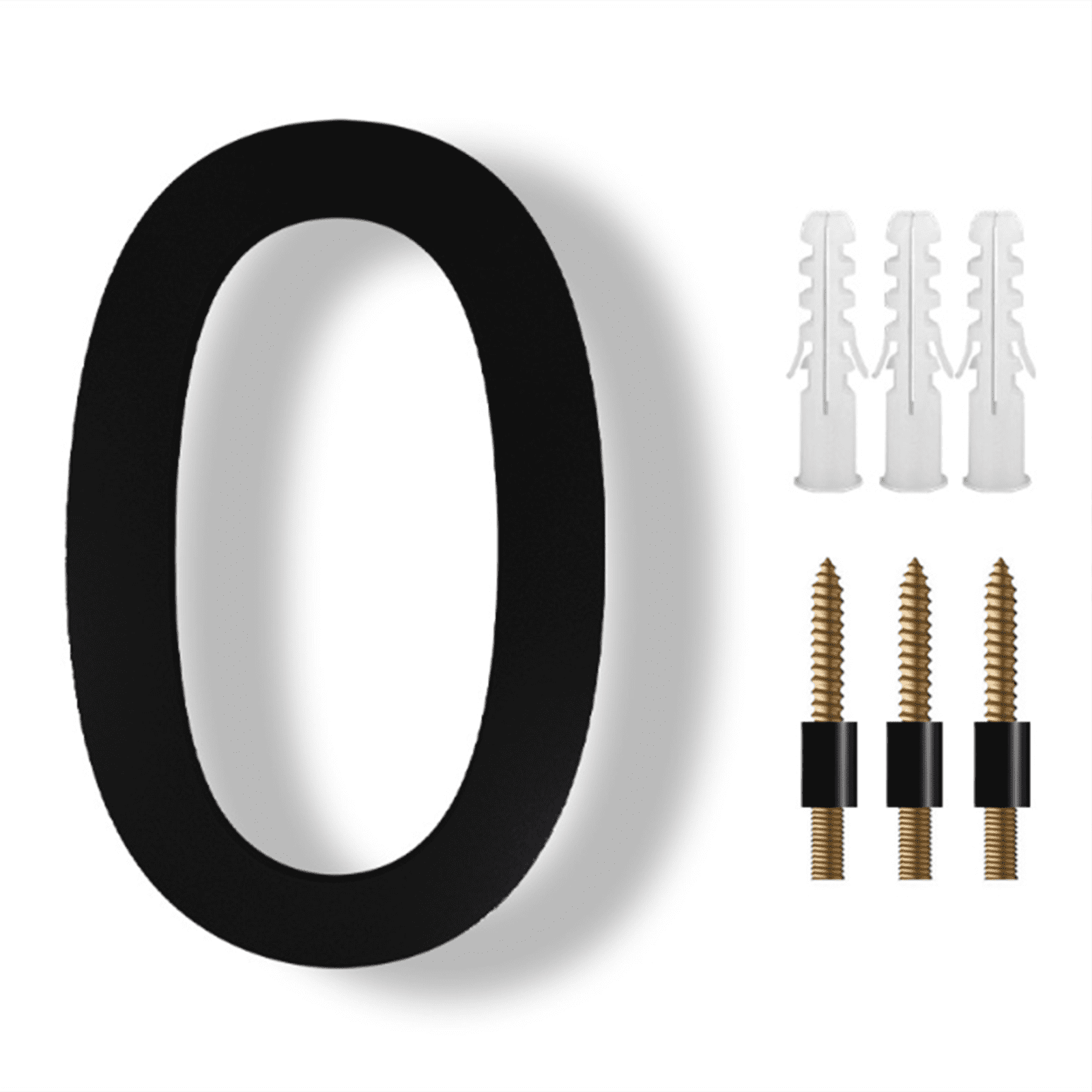 Modern 8-Inch Floating House Number Sign Black Acrylic 3D Address ...