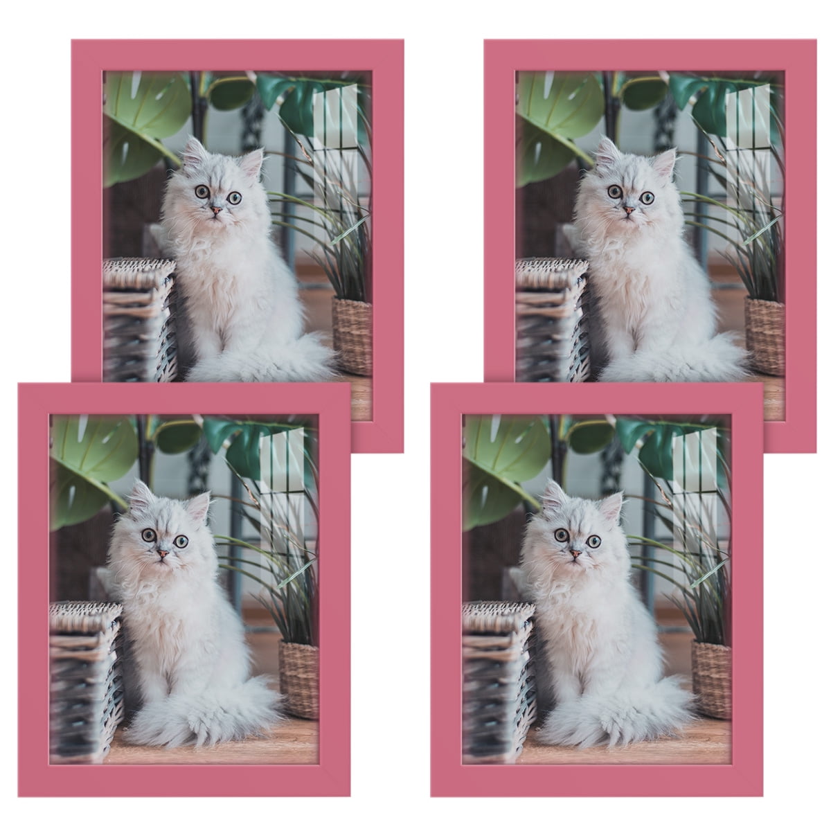 Modern 8 in. x 10 in. Hot Pink Picture Frame (Set of 4) - Walmart.com