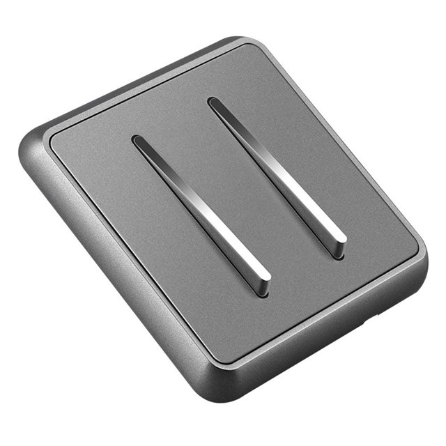 Modern 86*90mm Gray Push Button Switch 1/2/3/4 Gang 1 Way Wall Light ...