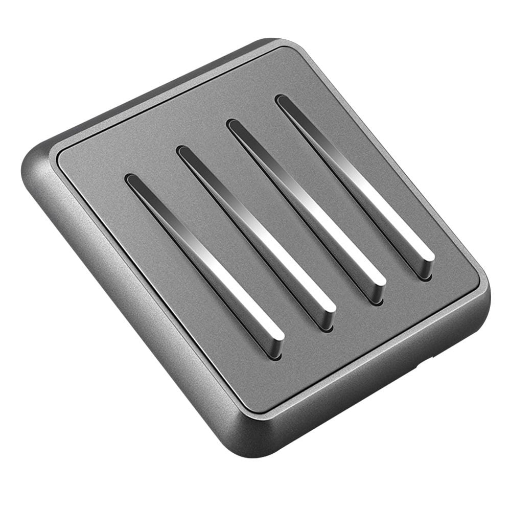 Modern 86*90mm Gray Push Button Switch 1/2/3/4 Gang 1 Way Wall Light ...