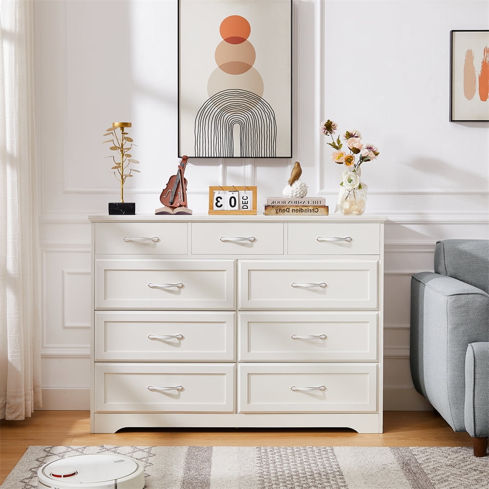 Modern 9 Drawers Dresser for Bedroom, Tall Drawer Double Dressers for ...