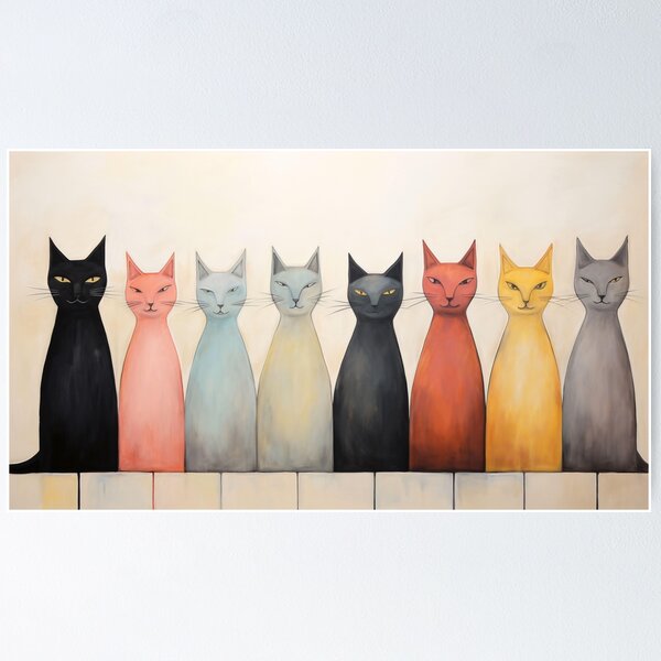 Modern Abstract Art - An Earthy Modern Feature Piece Featuring Cats ...
