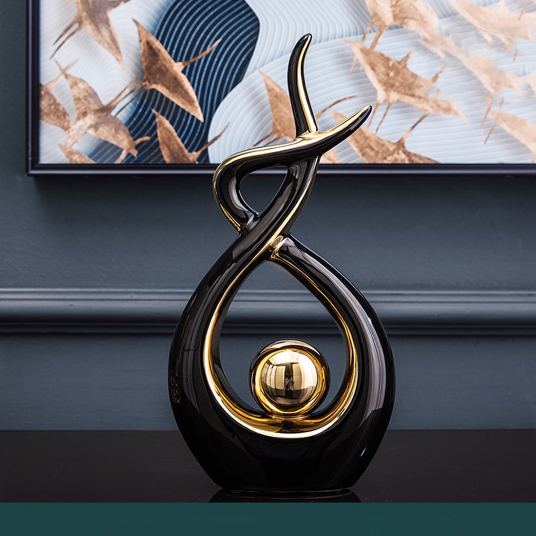 Walmart Modern Abstract Art Ceramic Figurines, Statue Sculpture Home ...