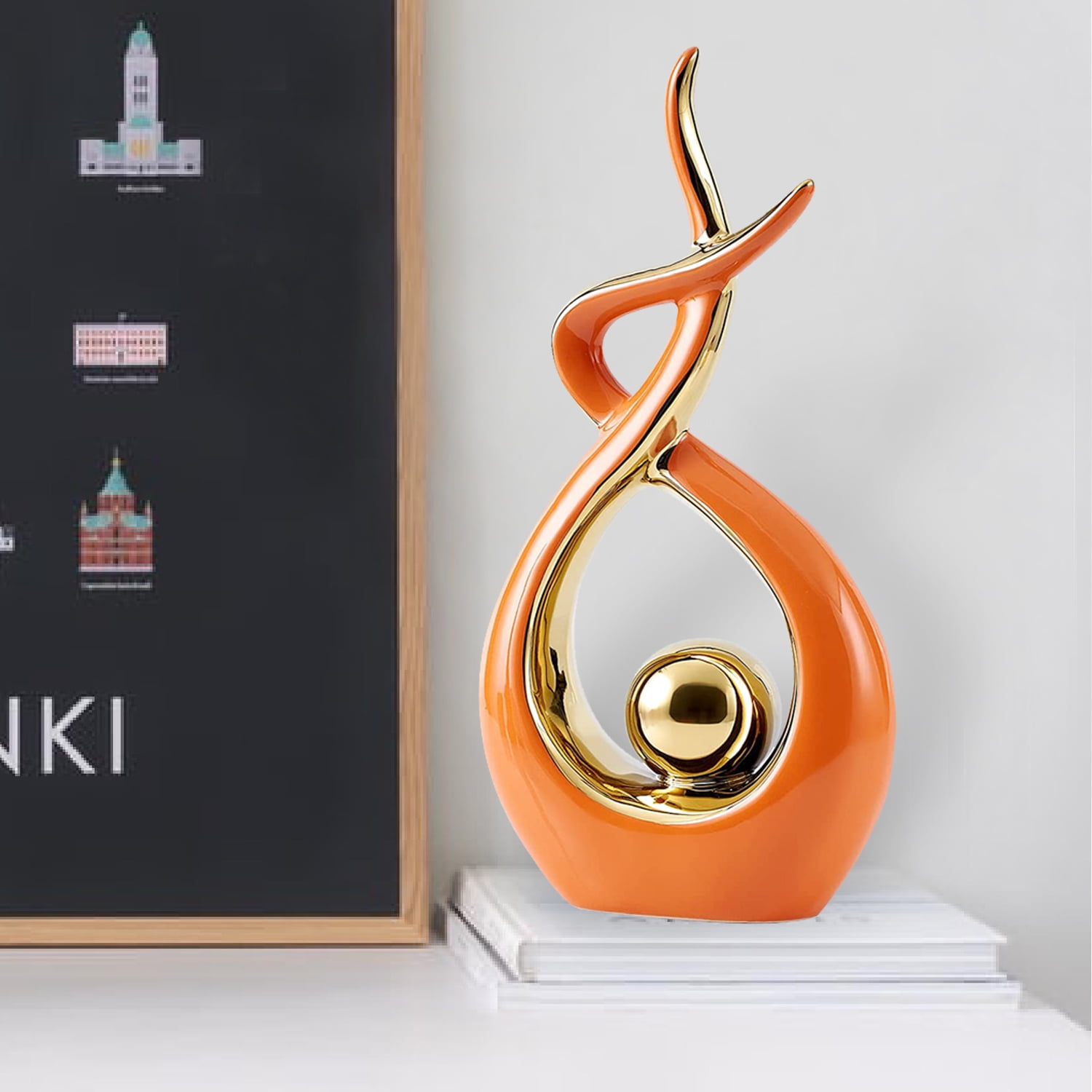 Modern Abstract Art Ceramic Statue Sculpture home decor - Walmart.com
