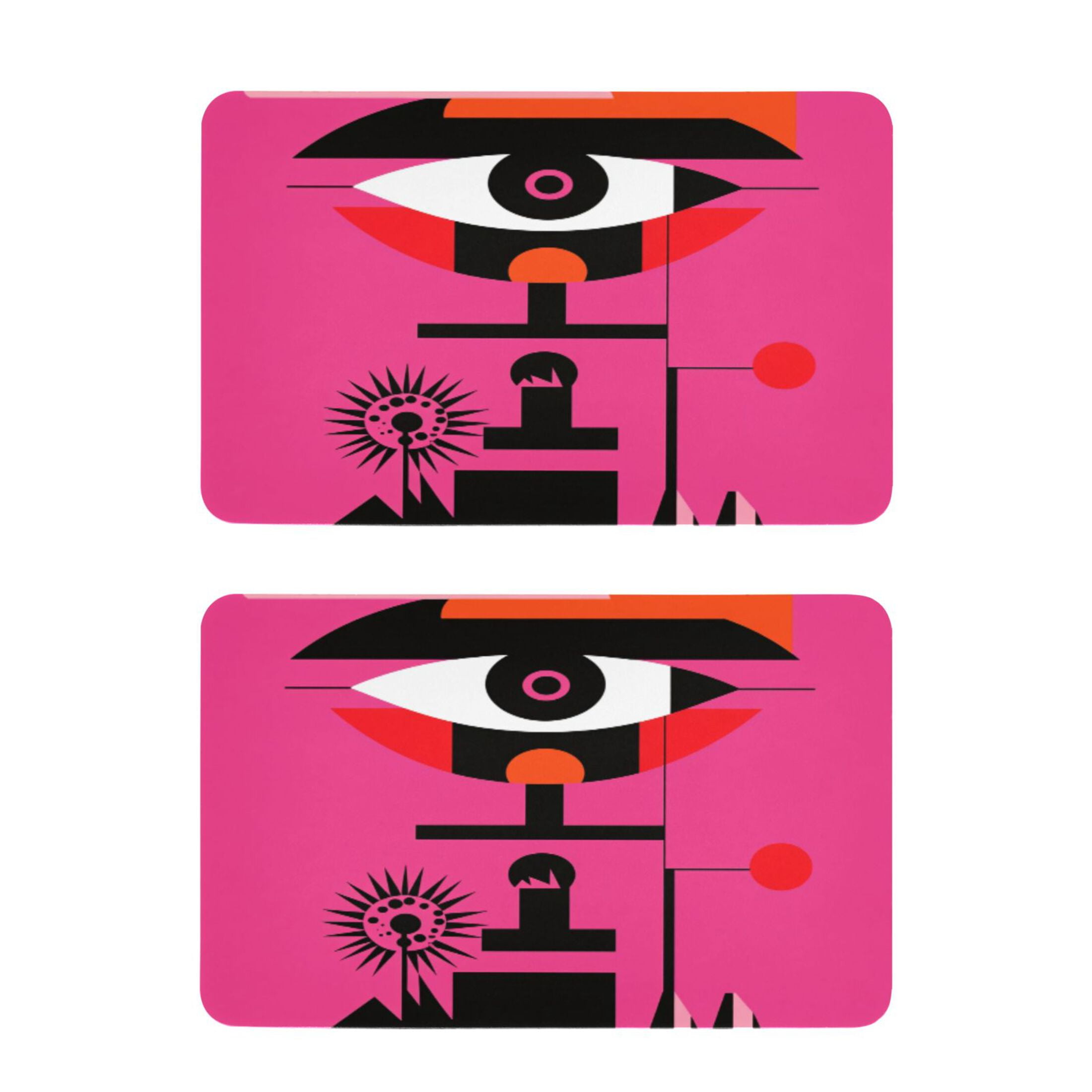 Modern Abstract Art Eyes 2 Pack 4x2.5 Inch Magnetic Stickers Thick and ...