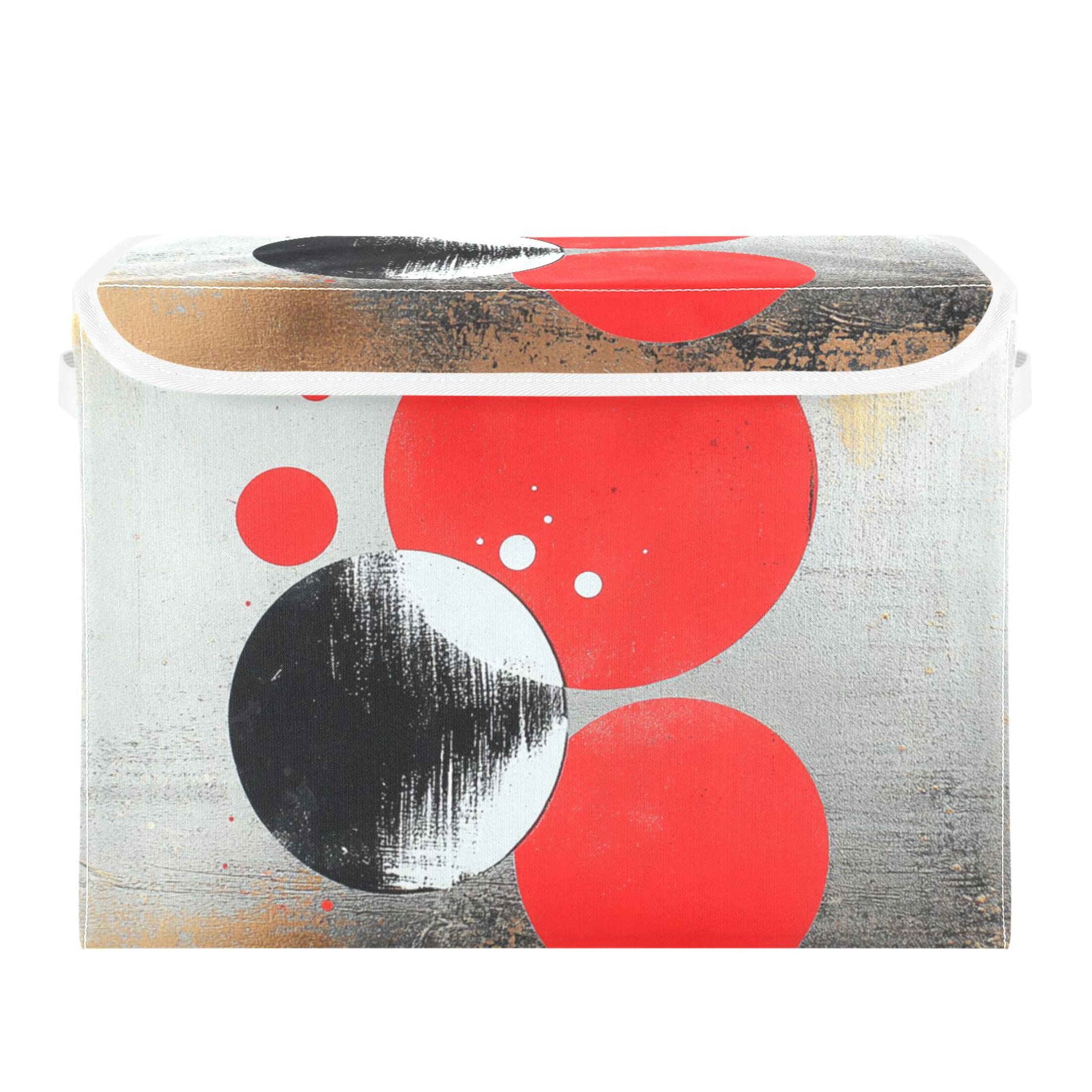 Modern Abstract Art Large Storage Bins with Linen Collapsible Lid ...