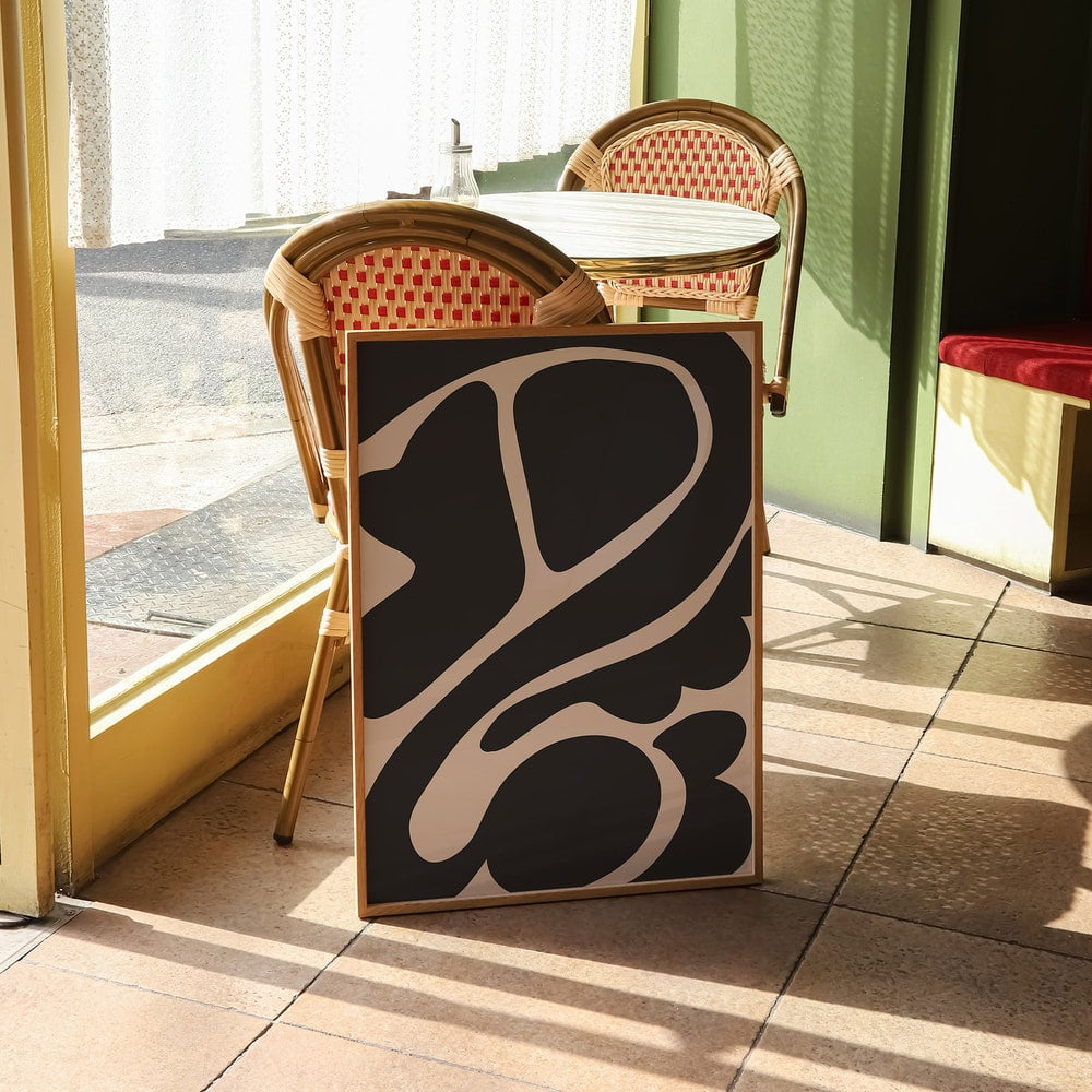 Modern Abstract Art Print, Large Monochrome Abstract Print, Modern ...