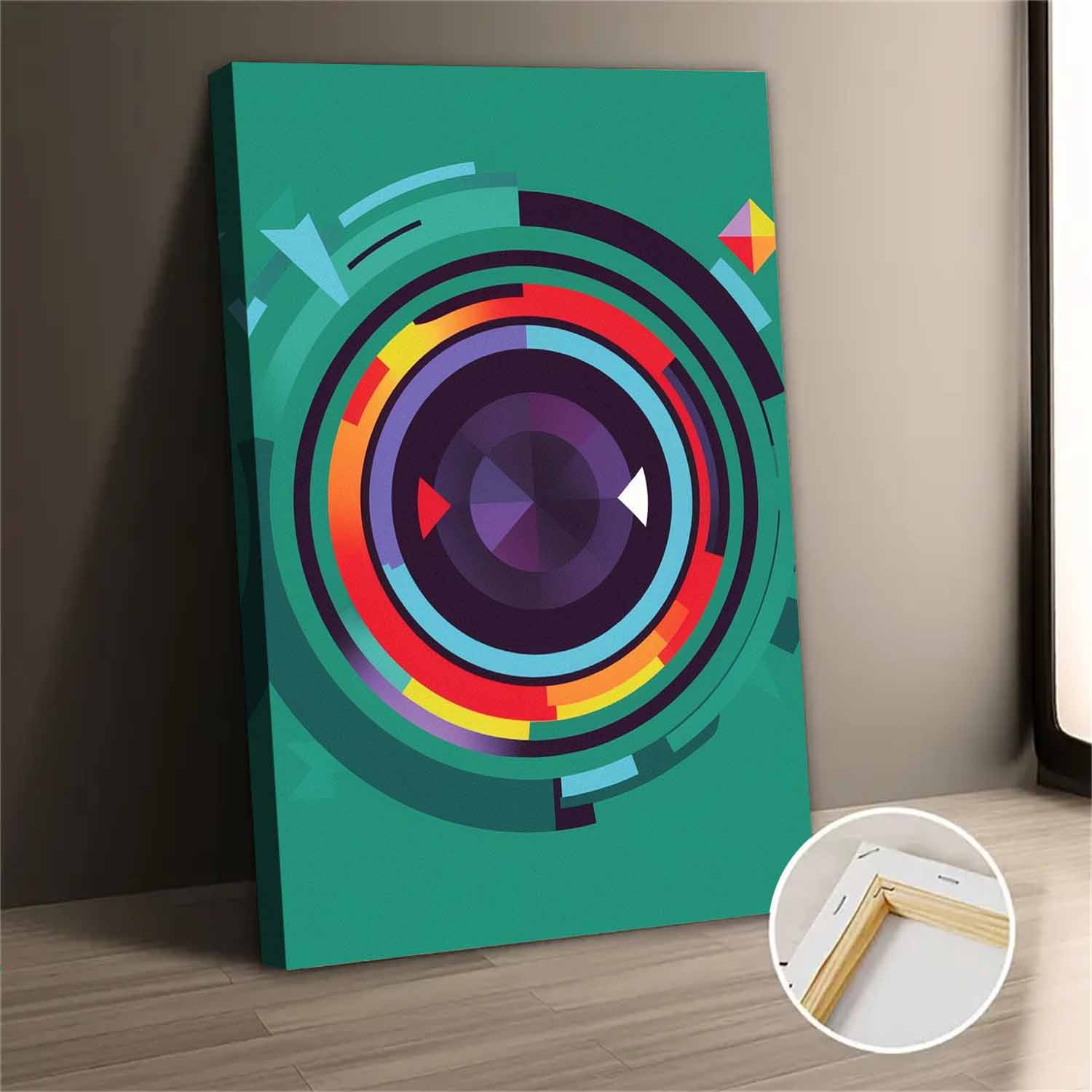 Modern Abstract Camera Lens Canvas Wall Art Print For Bedroom Living ...