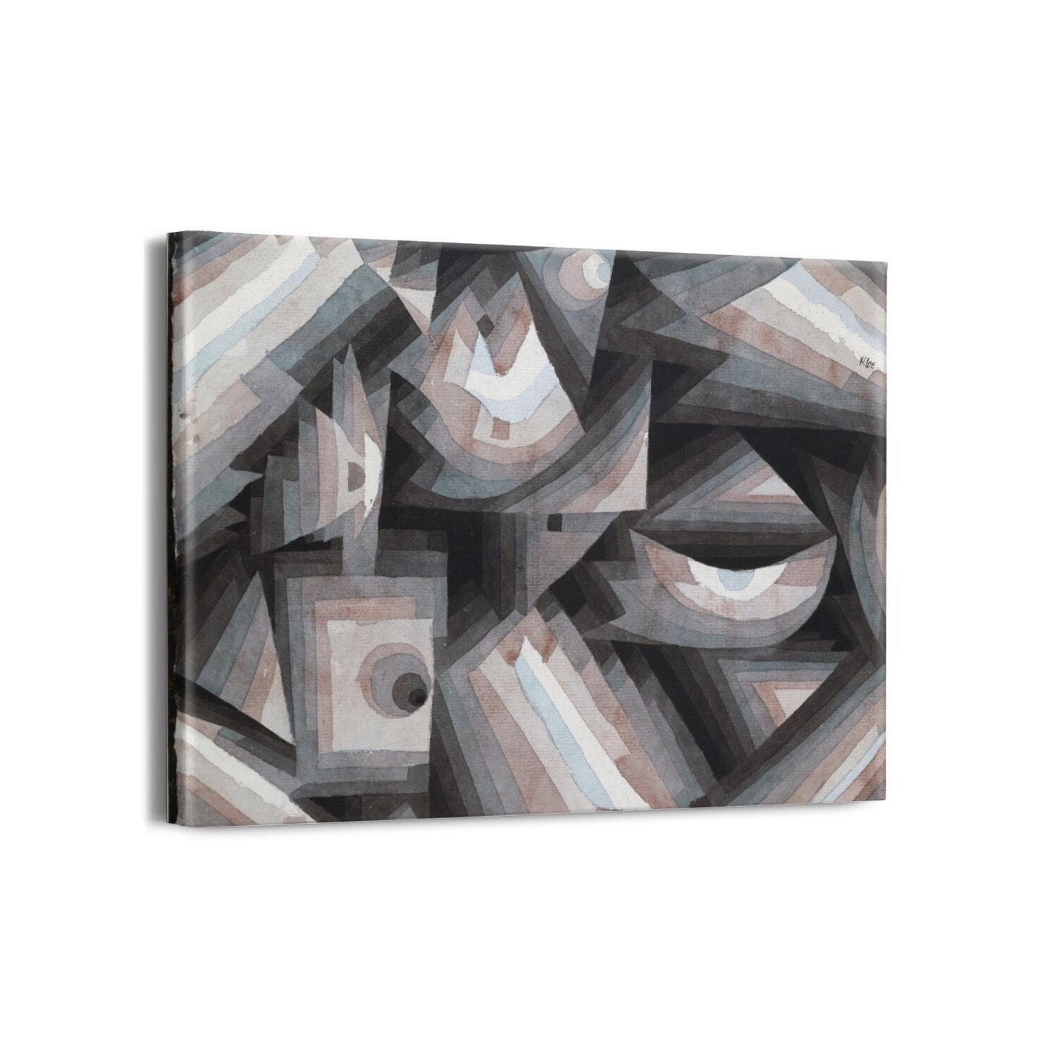 Modern Abstract Canvas Wall Art - Crystal gradation by Paul Klee ...