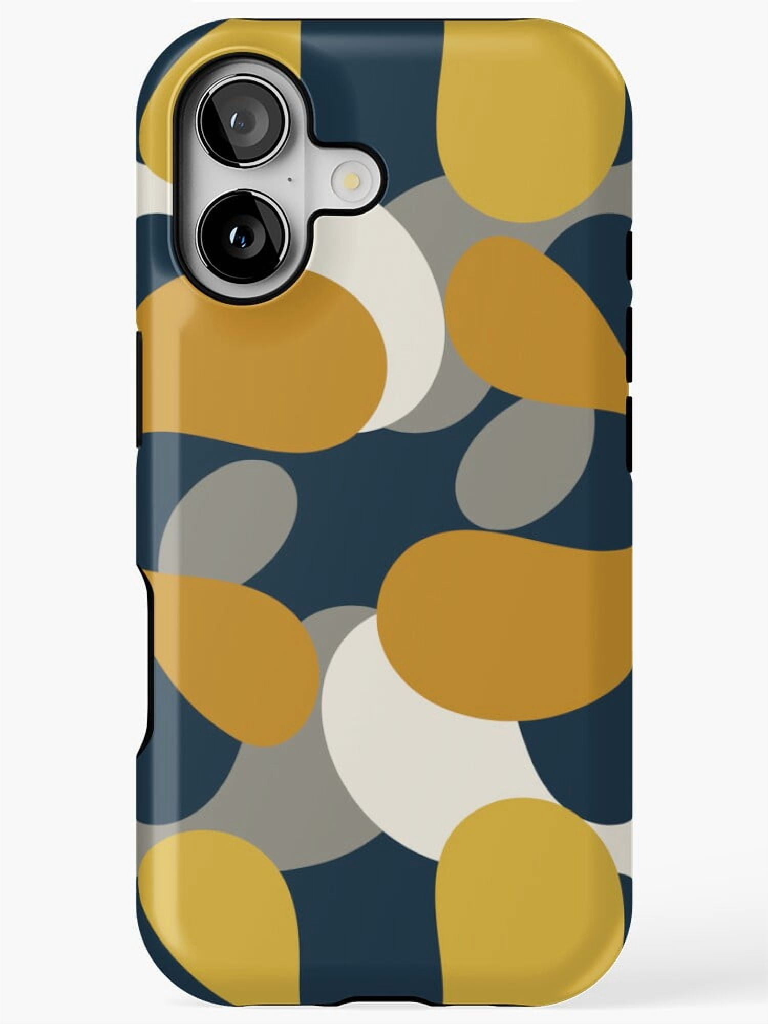 Modern Abstract Codium Pattern Mustard iPhone Case 11 12 13 14 15 16 17 ...
