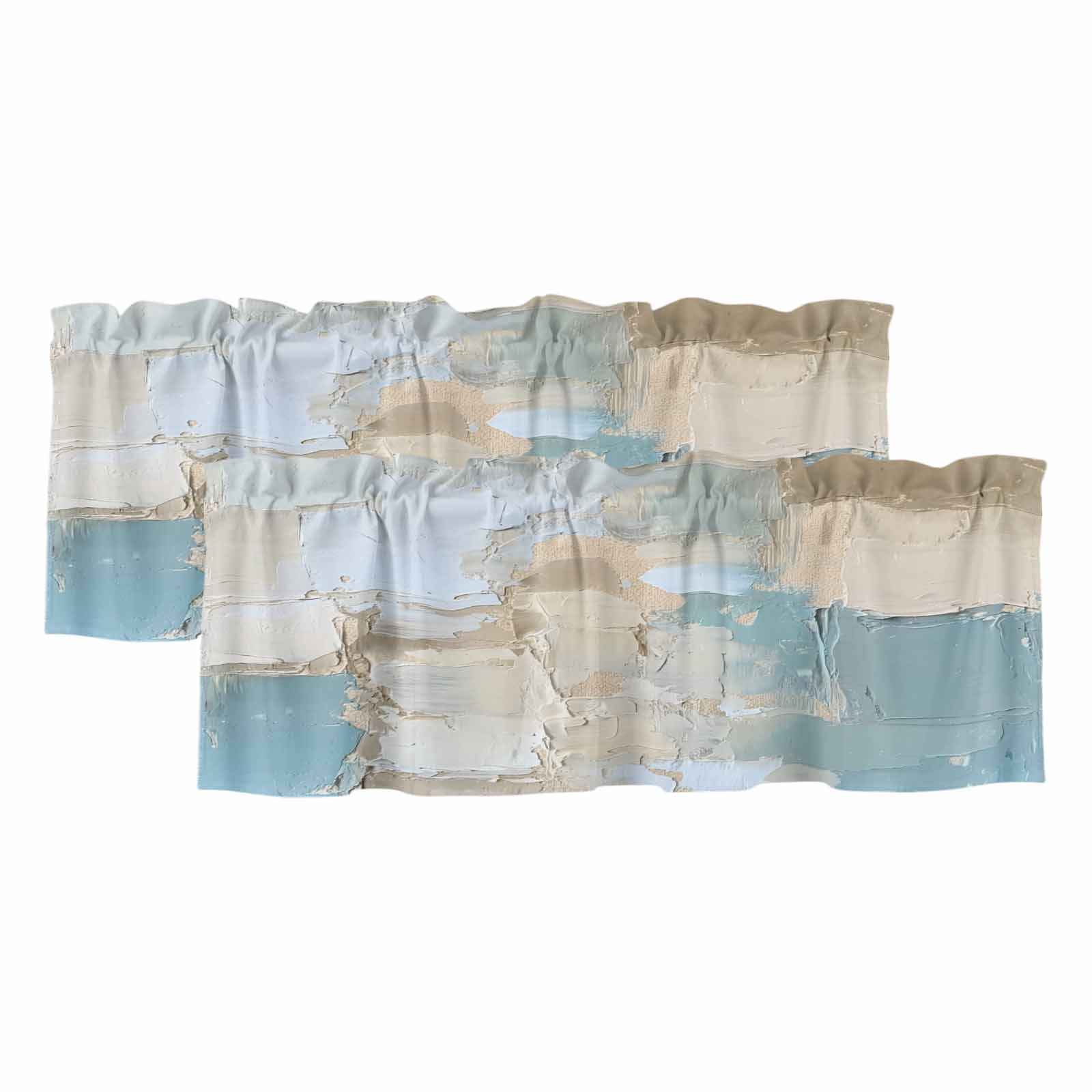 Modern Abstract Curtain Valances for Windows, Kitchen Valance Window ...