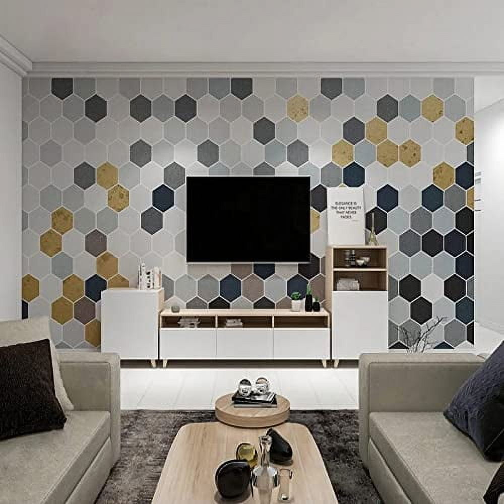 Modern Abstract Irregular Geometric Wallpaper 3D Mural, Colorful ...