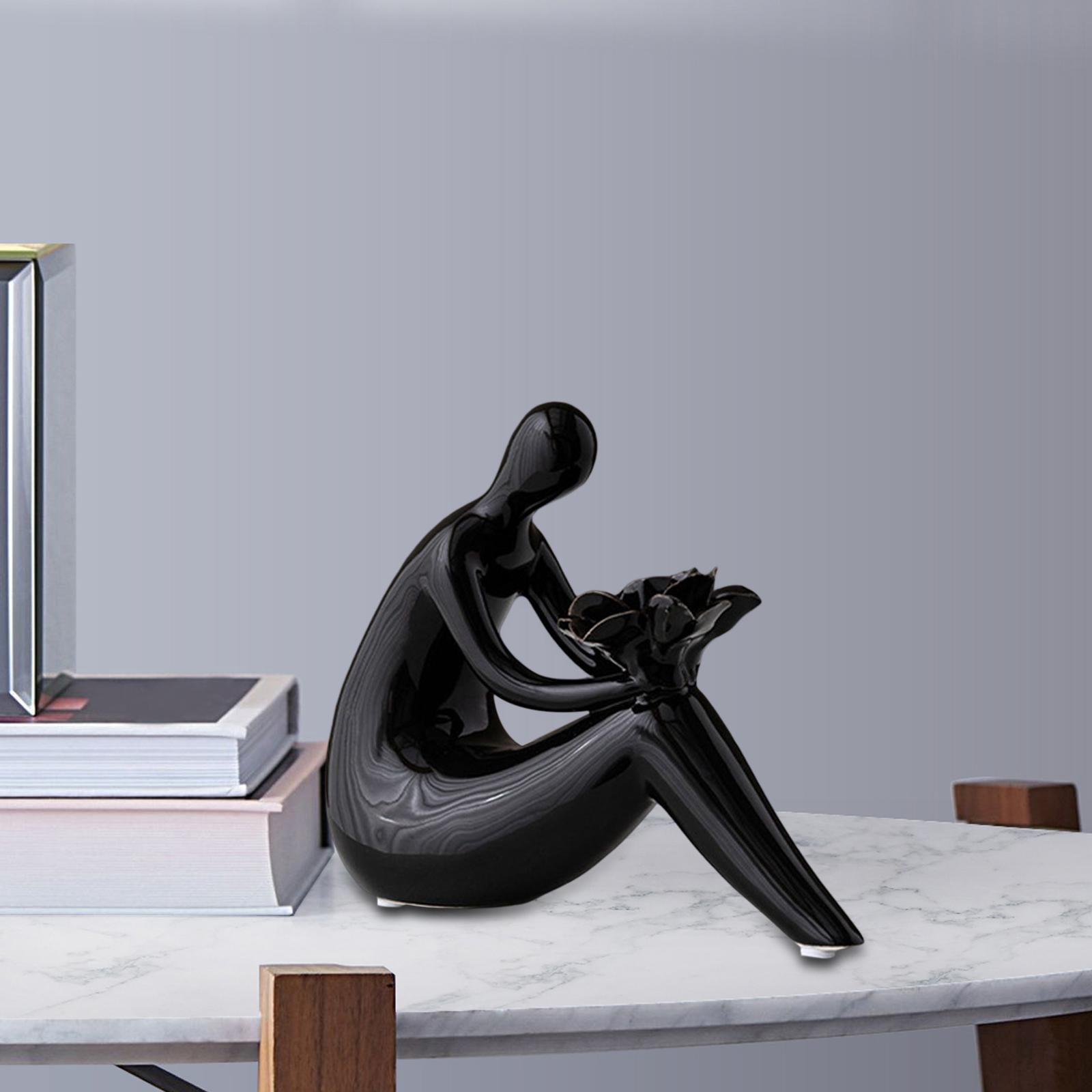 Modern Abstract Lady Statue, Home Decoration Ceramic Girl Sculpture ...