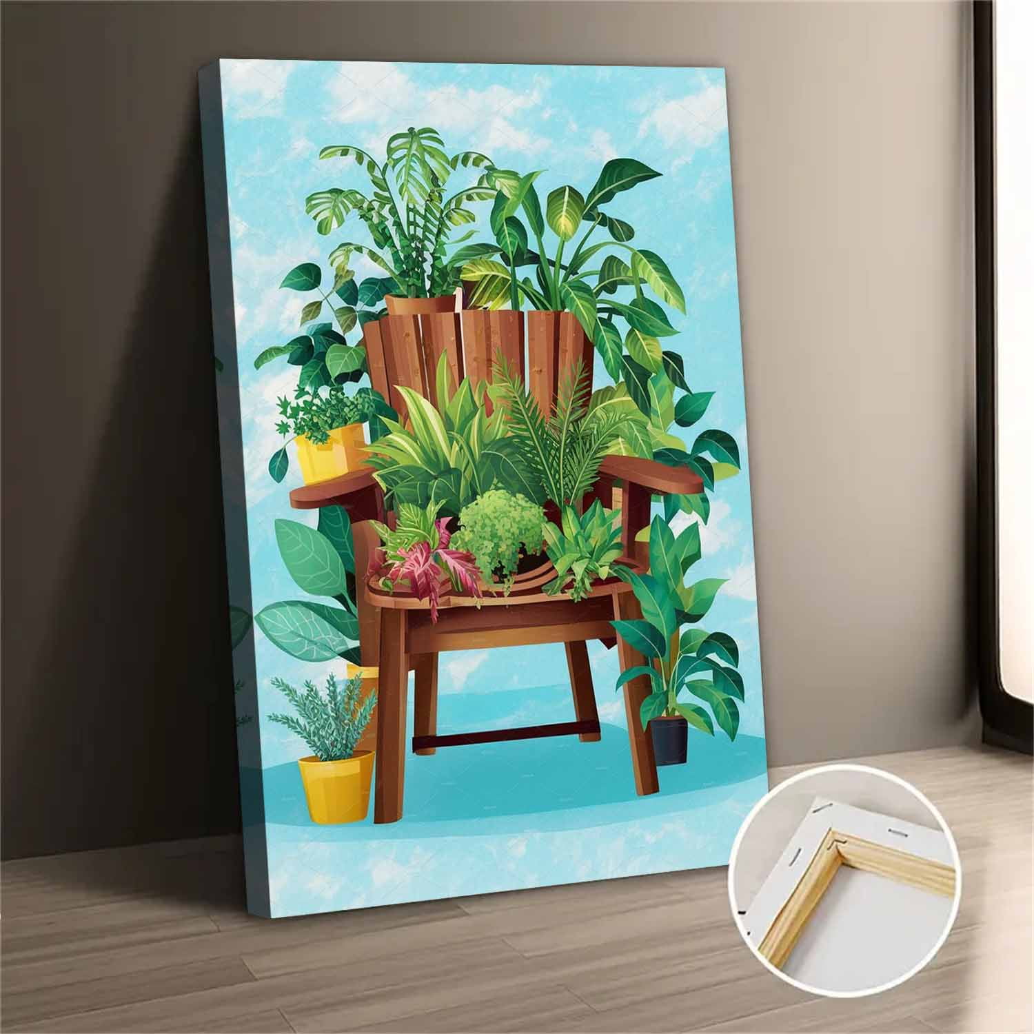 Modern Abstract Plants Canvas Wall Art Decor - Walmart.com
