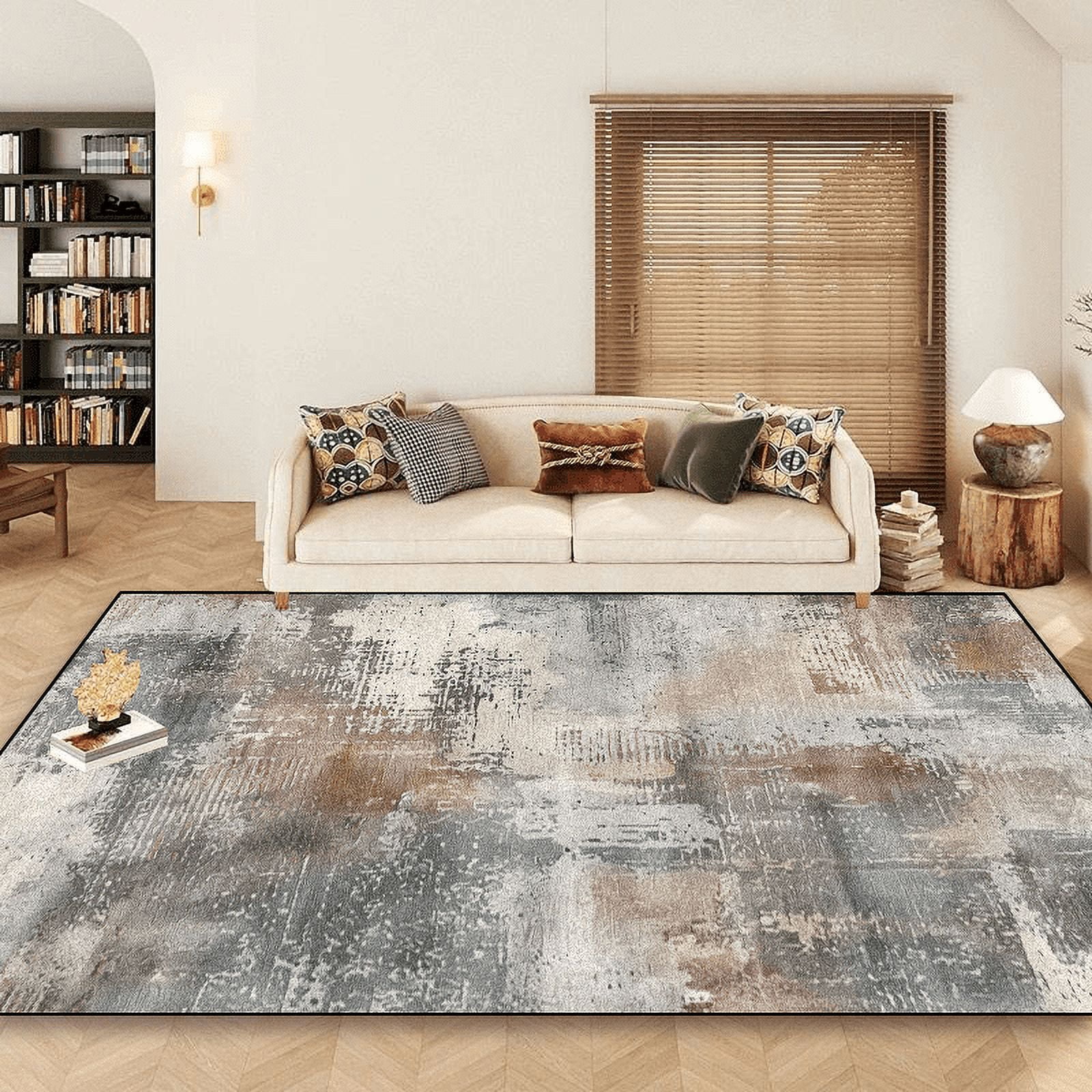Modern Abstract Style Soft Carpet Living Room ration Sofa Coffee Table ...
