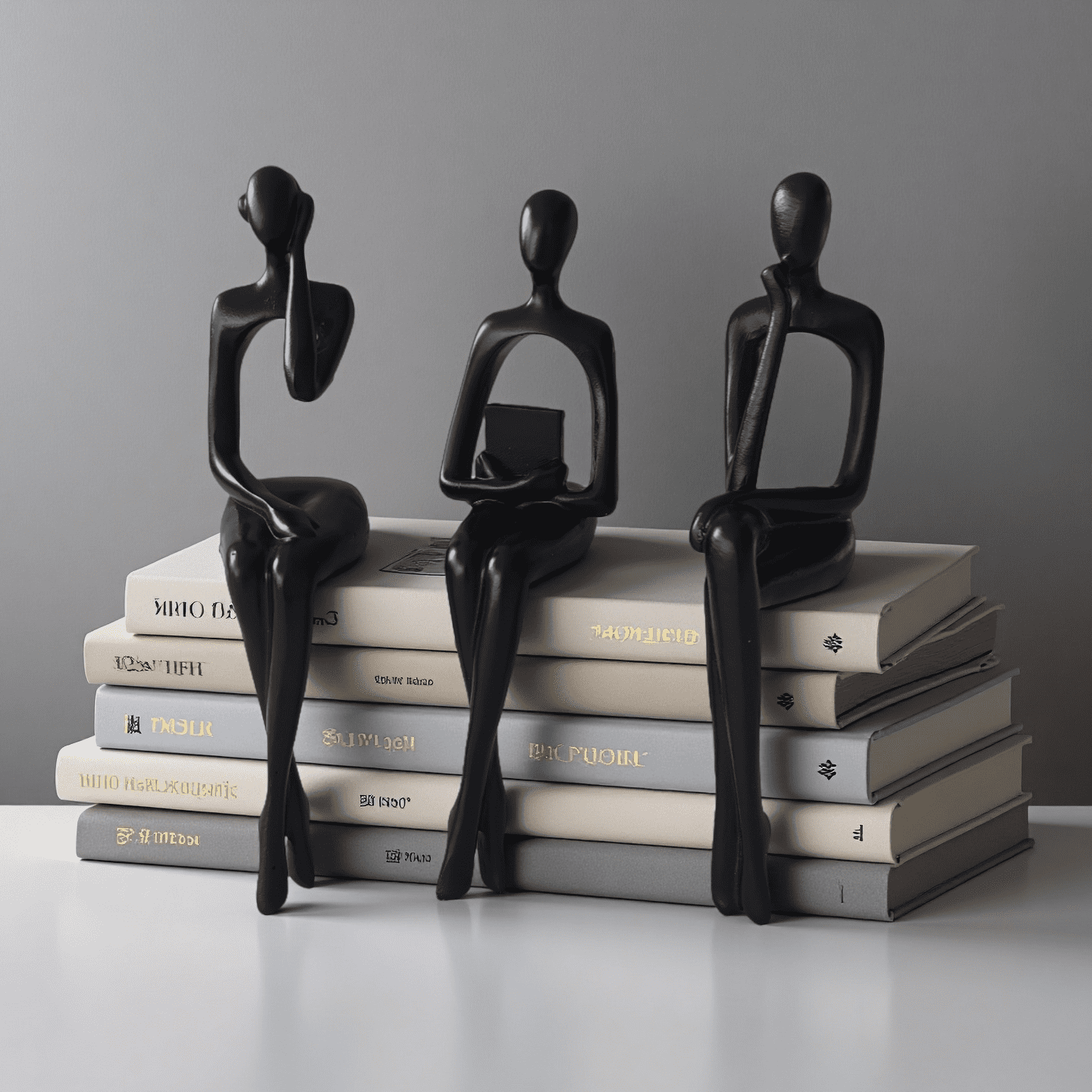 Modern Abstract Thinker Statue - Minimalist Tabletop Decor for Home ...