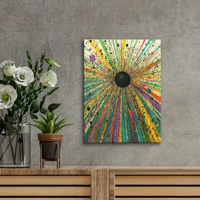 Modern Abstract Wall Art - Pine Frame Art Print | Bold Black ...