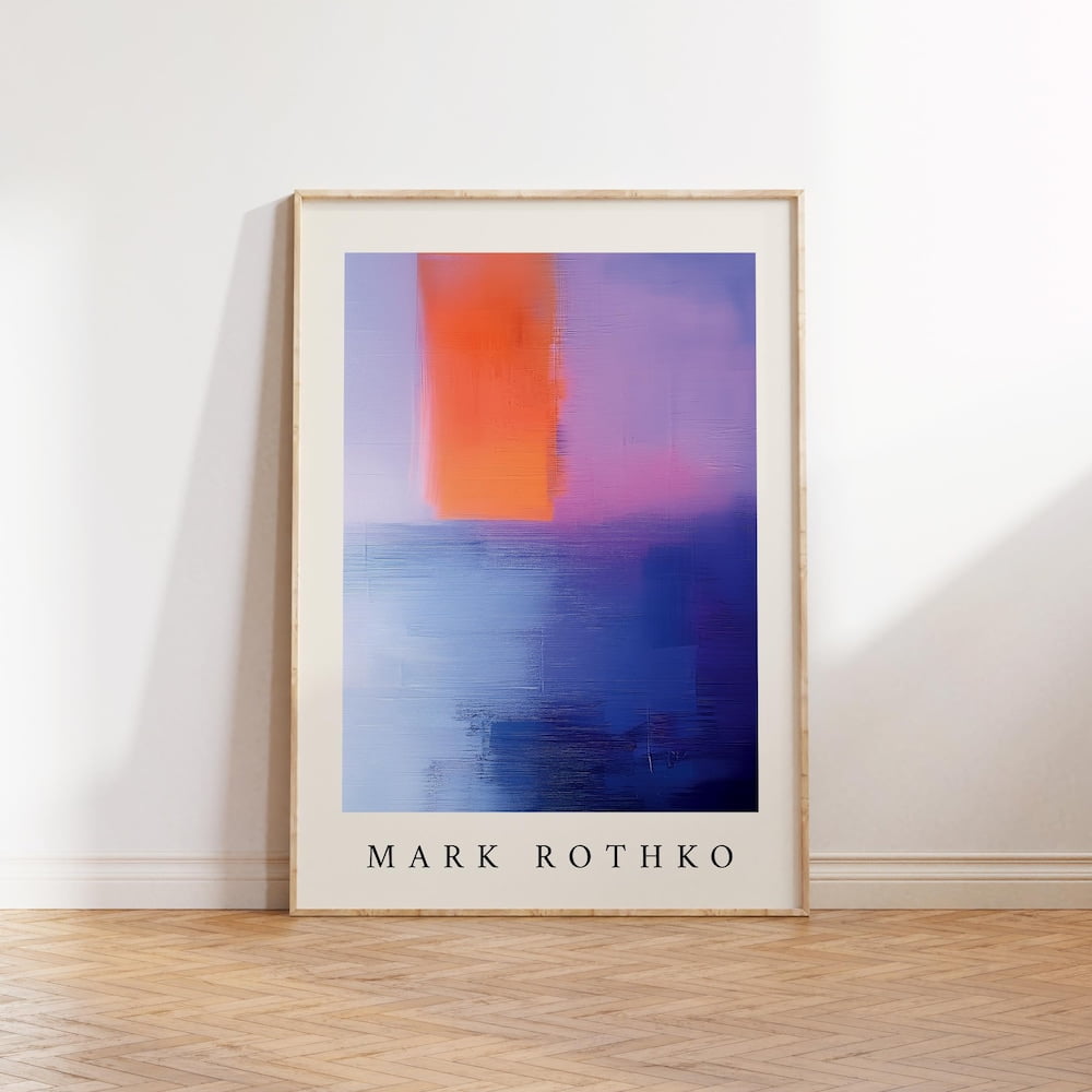 Modern Abstract Wall Art Print, Mark Rothko Inspired Poster, Colour Block Contemporary Wall ...