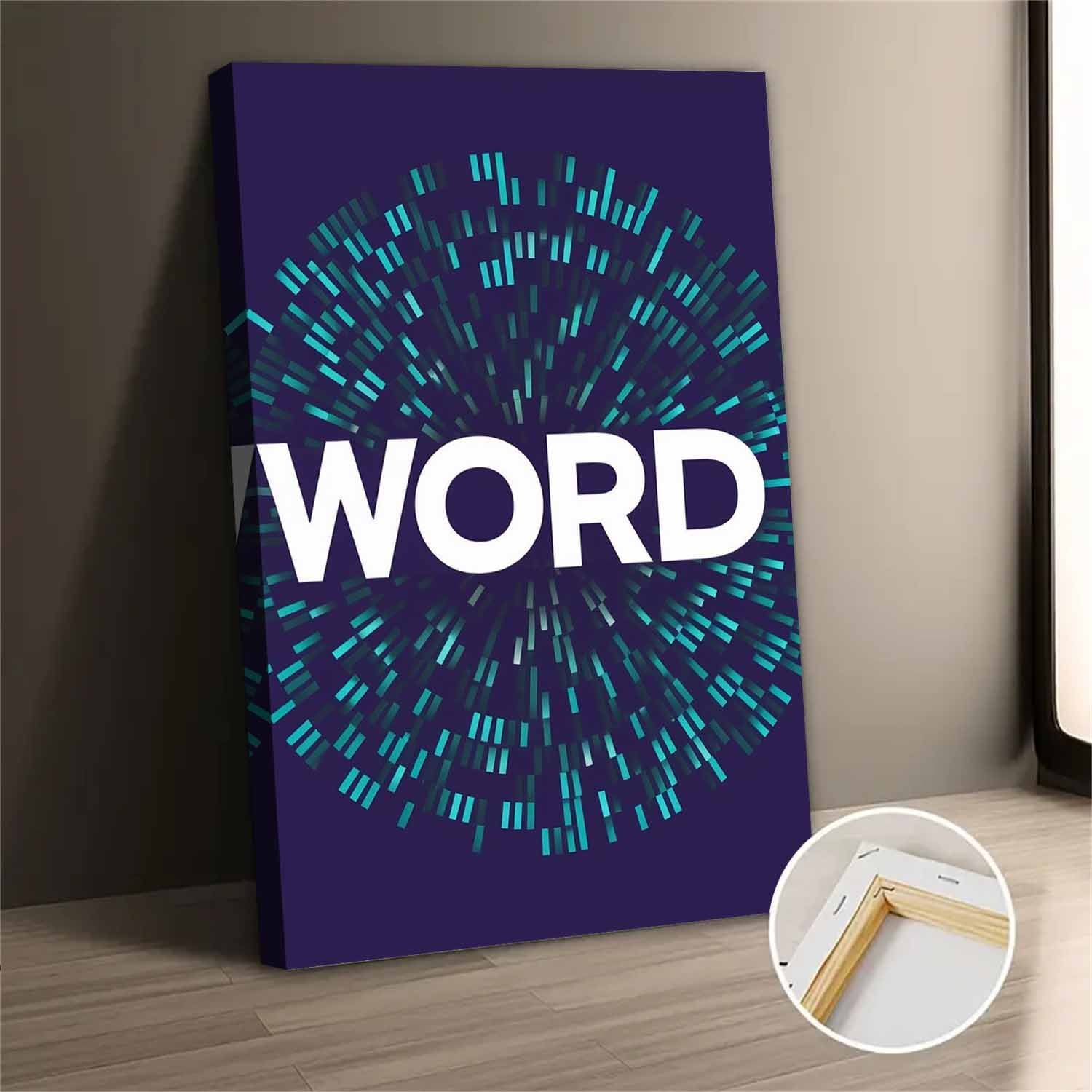 Modern Abstract Word Canvas Wall Art Print for Living Room Home Decor ...