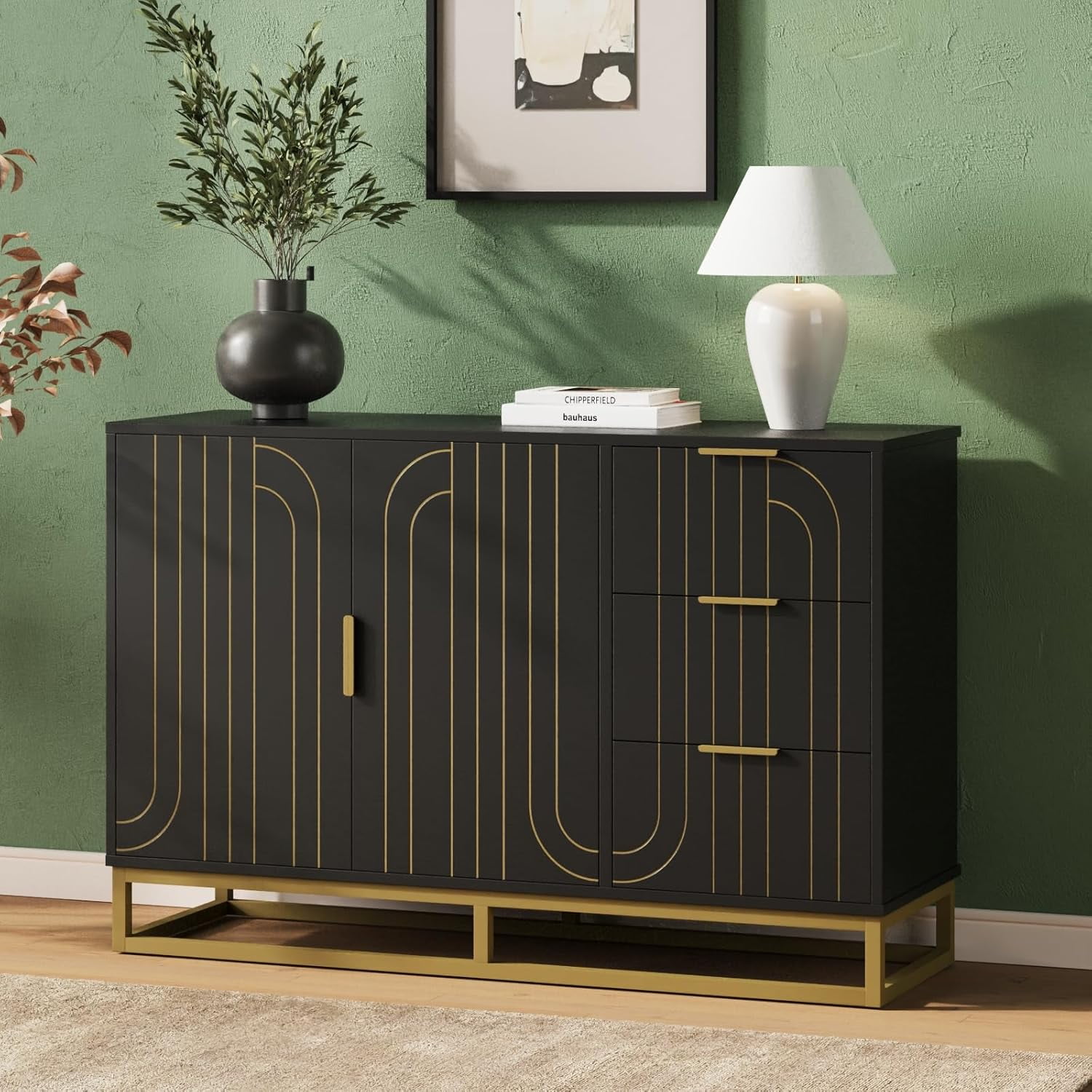 Modern Accent Cabinet with Storage, Sideboard Buffet Cabinet with 2 ...