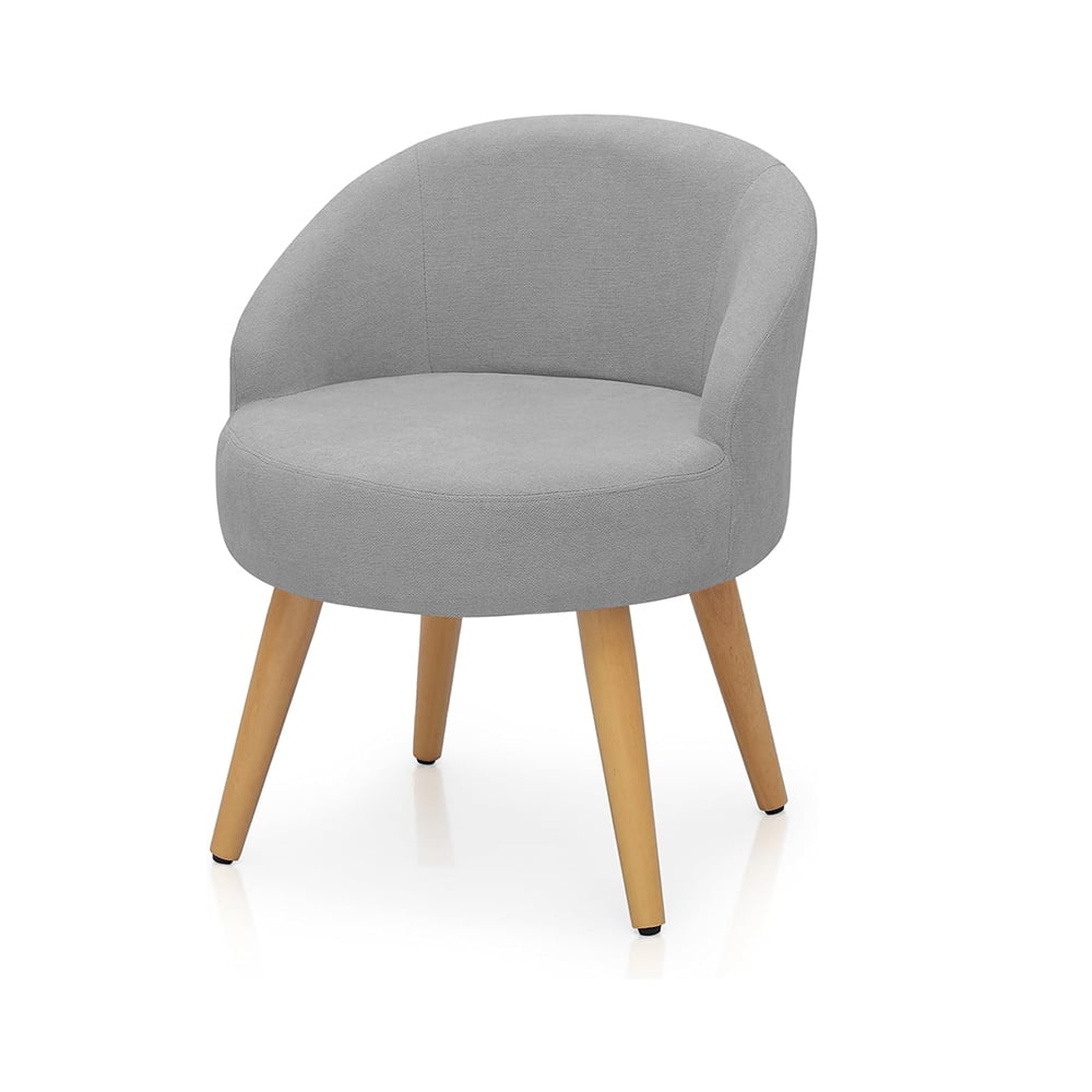 Modern Accent Chair, Bedroom Chair, Linen Comfy Chair for Small Spaces ...