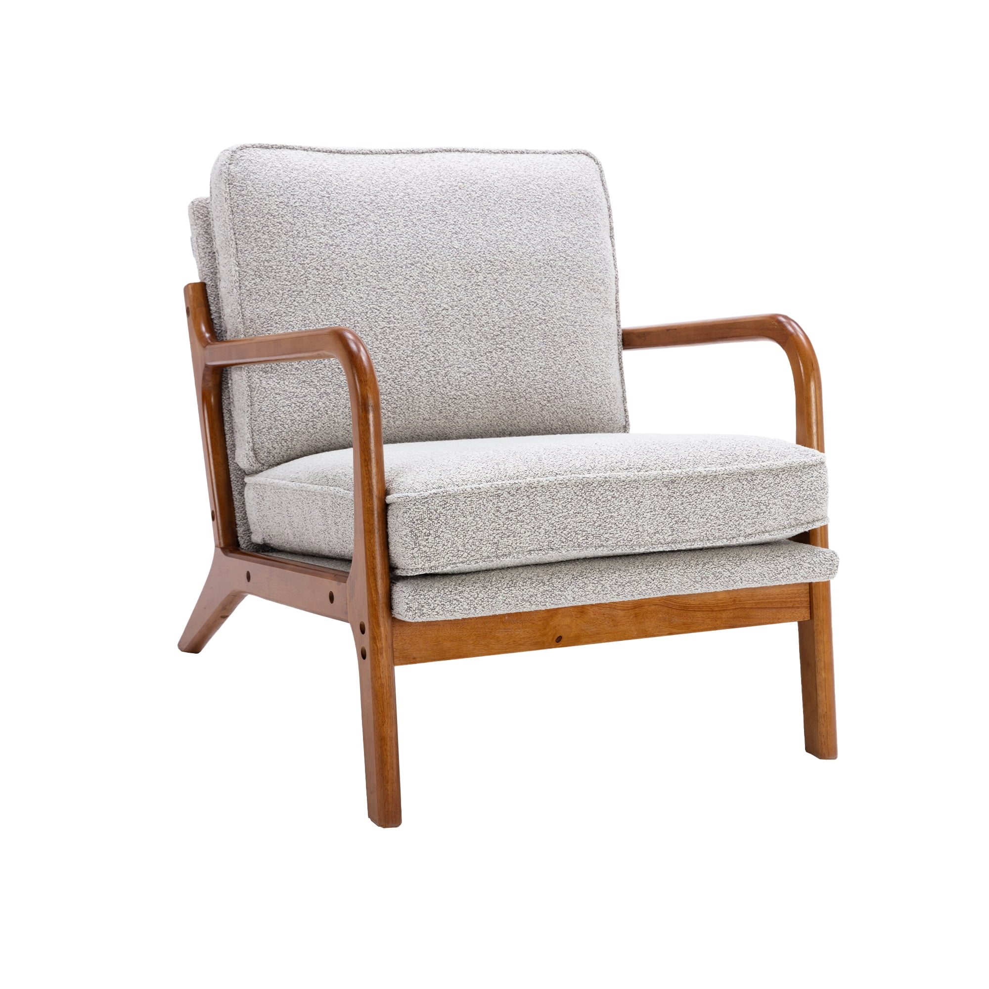 Modern Accent Chair with Padded Cushion, Lounge Chair Armchair with ...