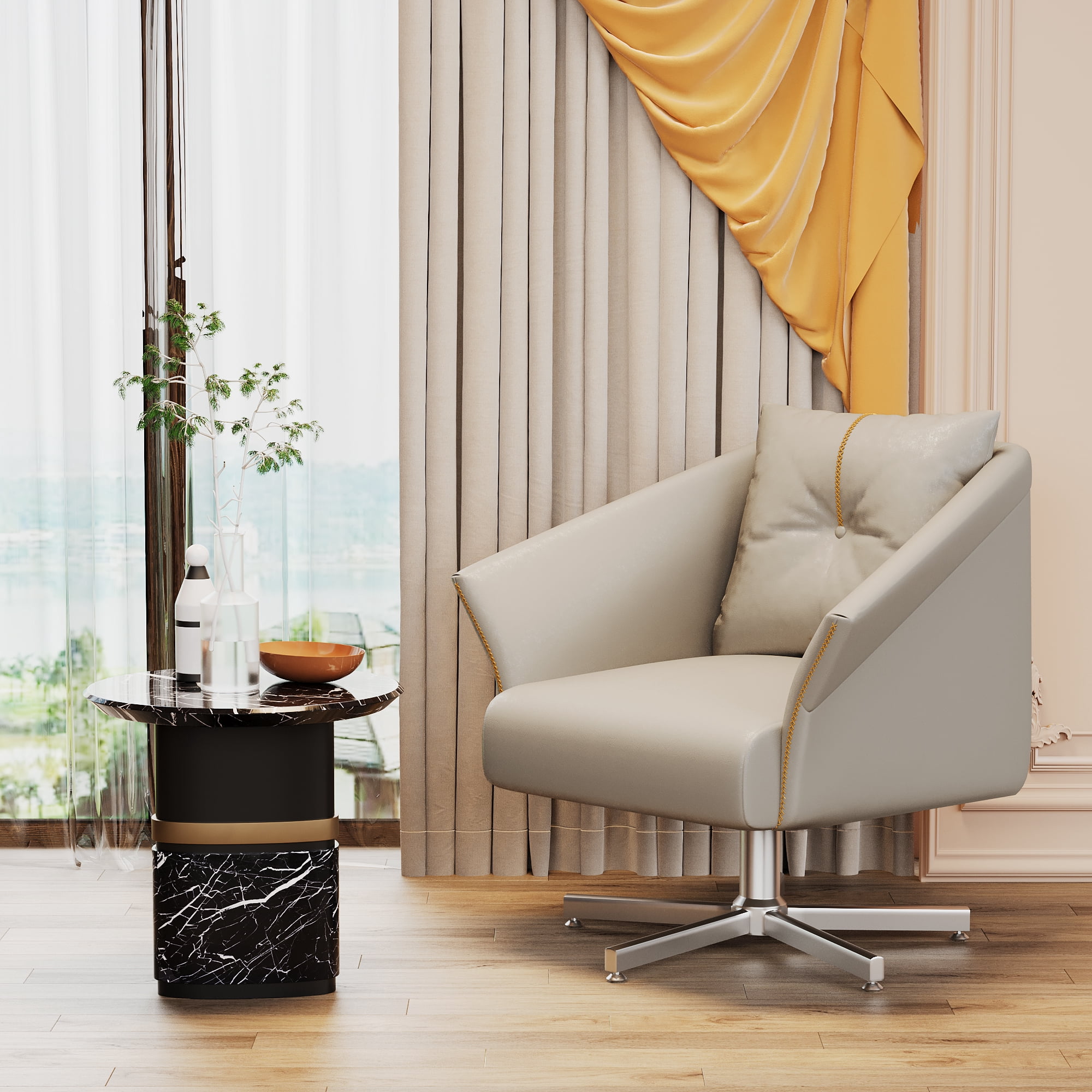Modern Accent Chair Swivel Accent Chairs for Living Room Upholstered ...