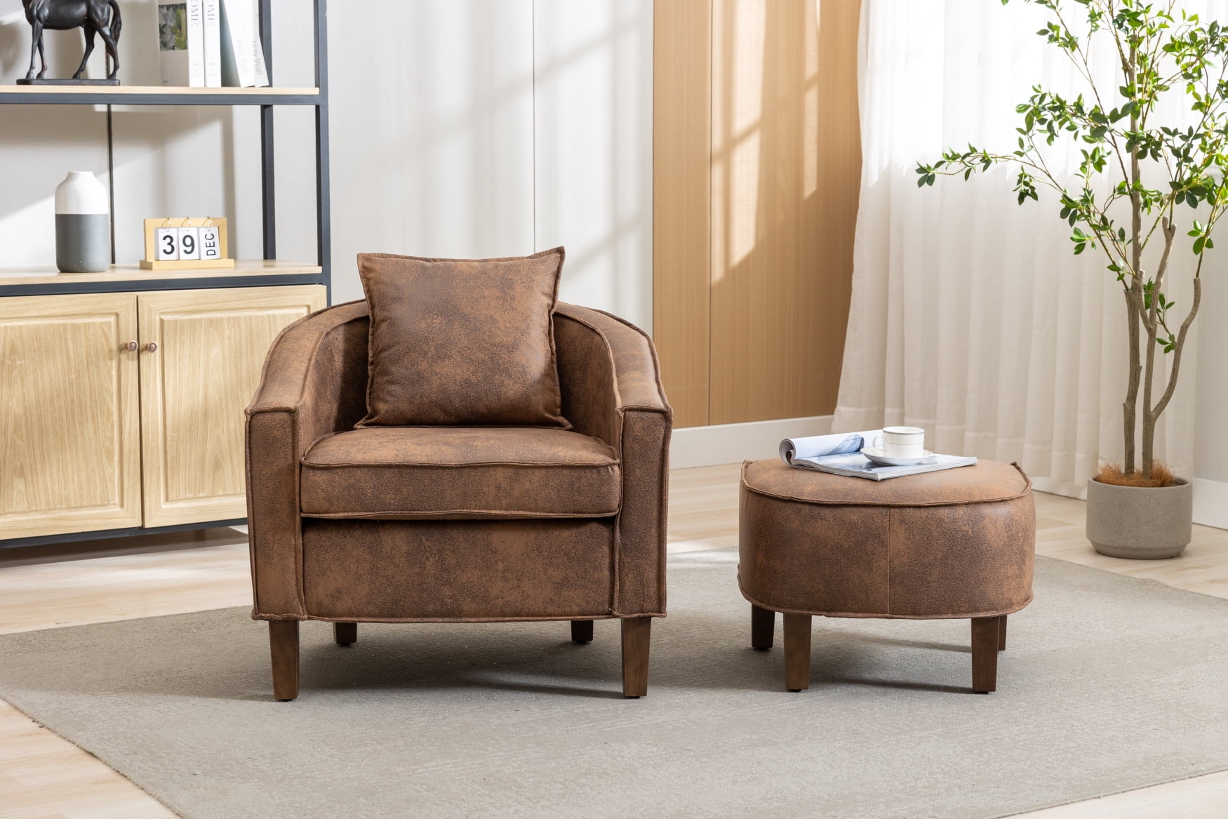Modern Accent Chair, Upholstered Arm Chair, Single Sofa Chair with ...