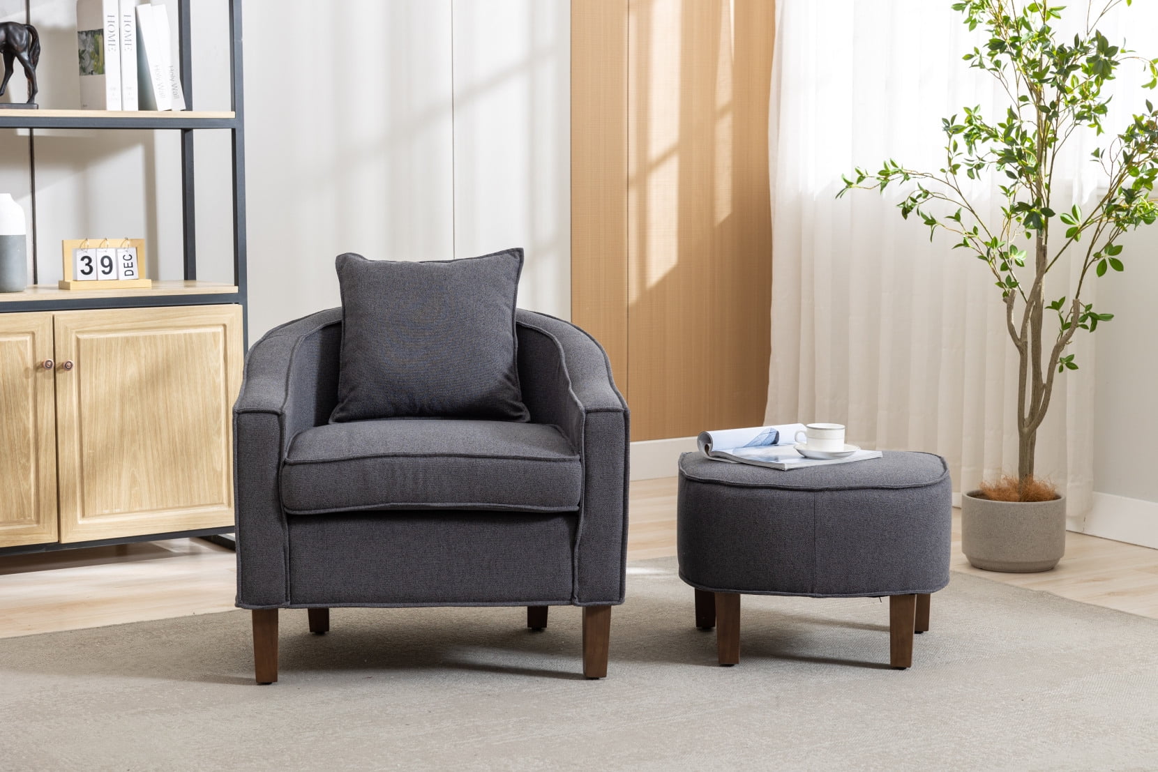 Modern Accent Chair, Upholstered Arm Chair, Single Sofa Chair with ...