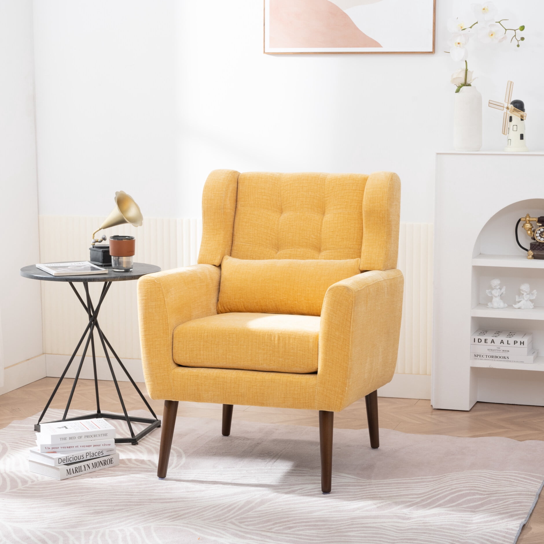Modern Accent Chair, Upholstered Foam Filled Living Room Chairs, Comfy ...