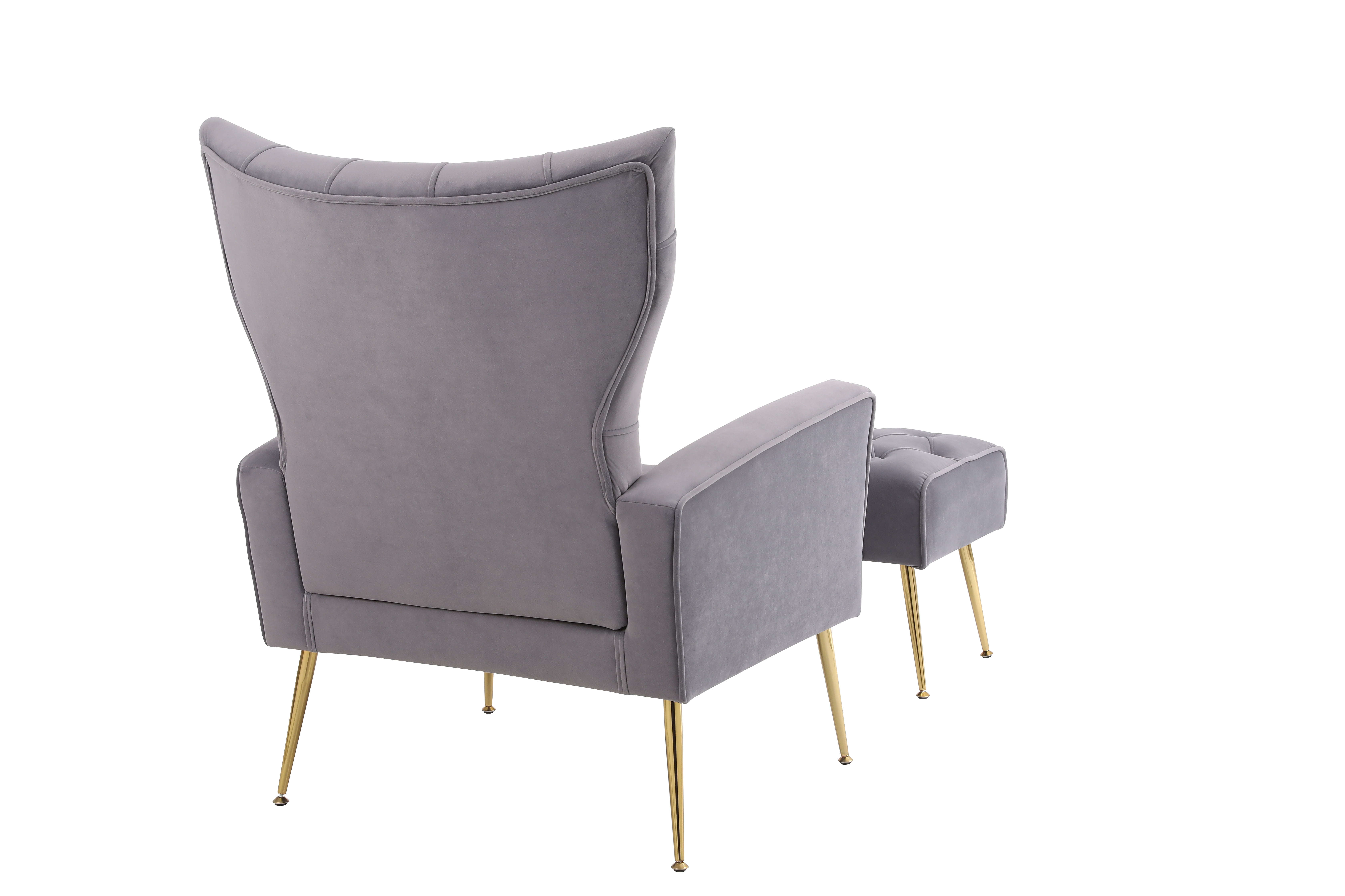 Modern Accent Chair with Ottoman, Comfy Armchair for Living Room ...