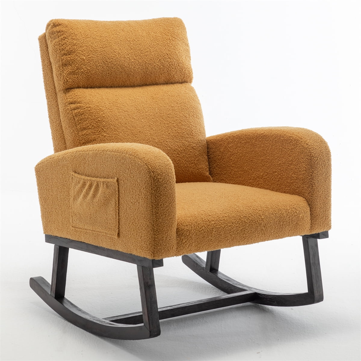 Modern Accent Rocking Chair, Upholstered Rocking Sofa Chair with ...