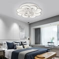Modern Acrylic LED Ceiling Light Crystal Flower Shaped Chandelier Lamp ...