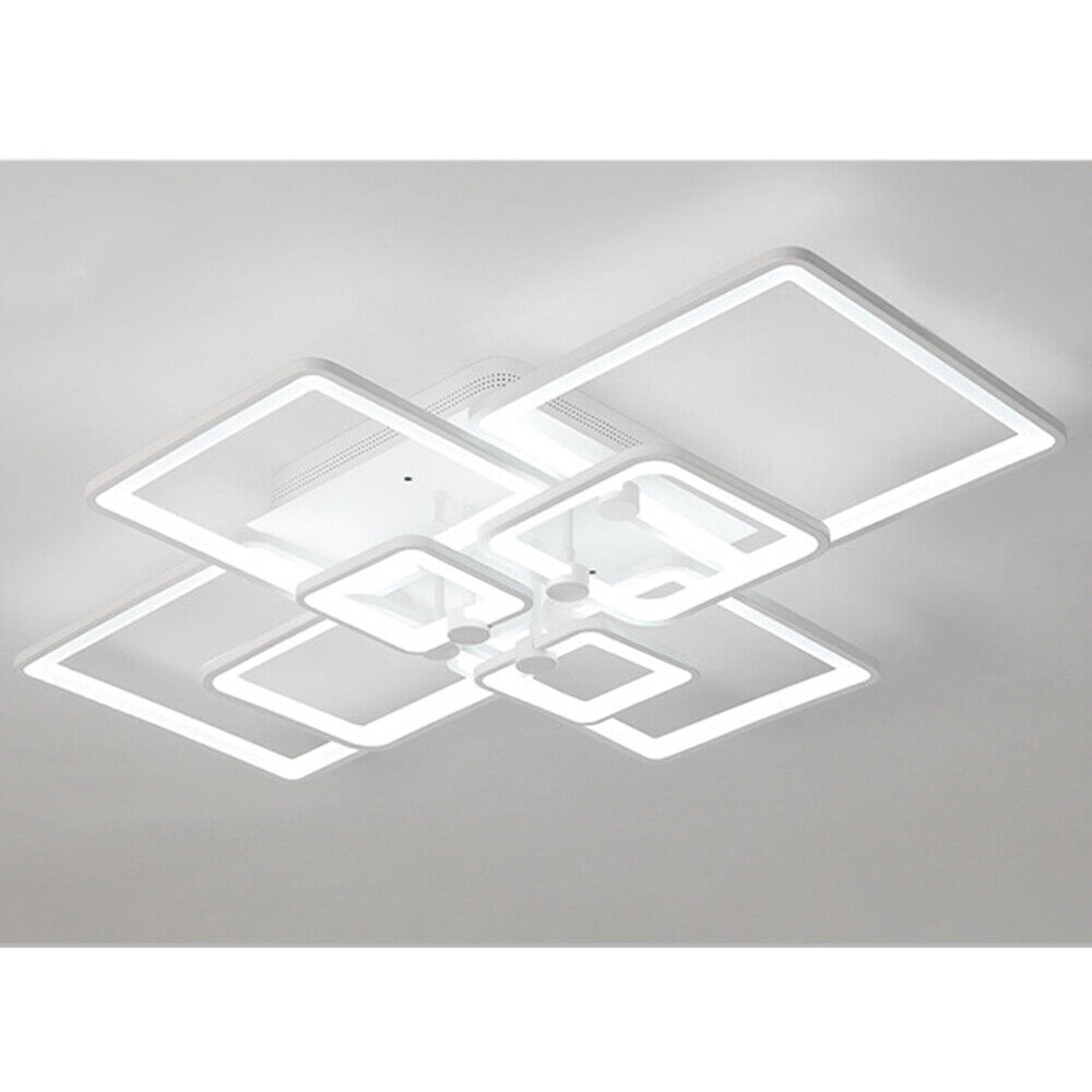 Modern Acrylic LED Chandelier Light for Living Room Square Ceiling Lamp ...