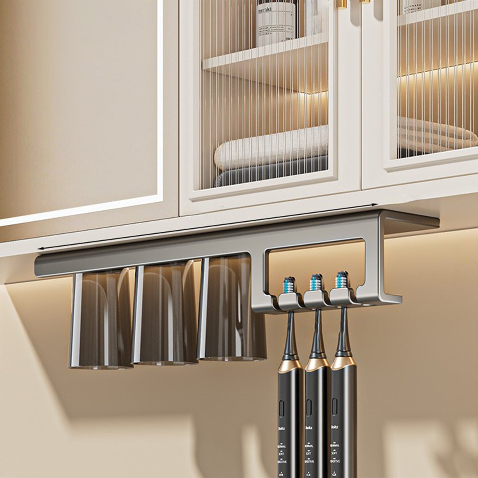 Modern Acrylic Wall Mounted Electric Toothbrush Holder with Hidden ...