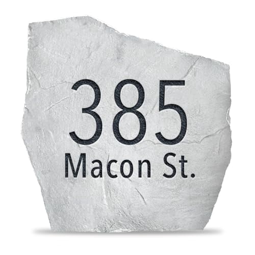 Modern Address Stone - Address Marker - Greystone Color - House Address ...